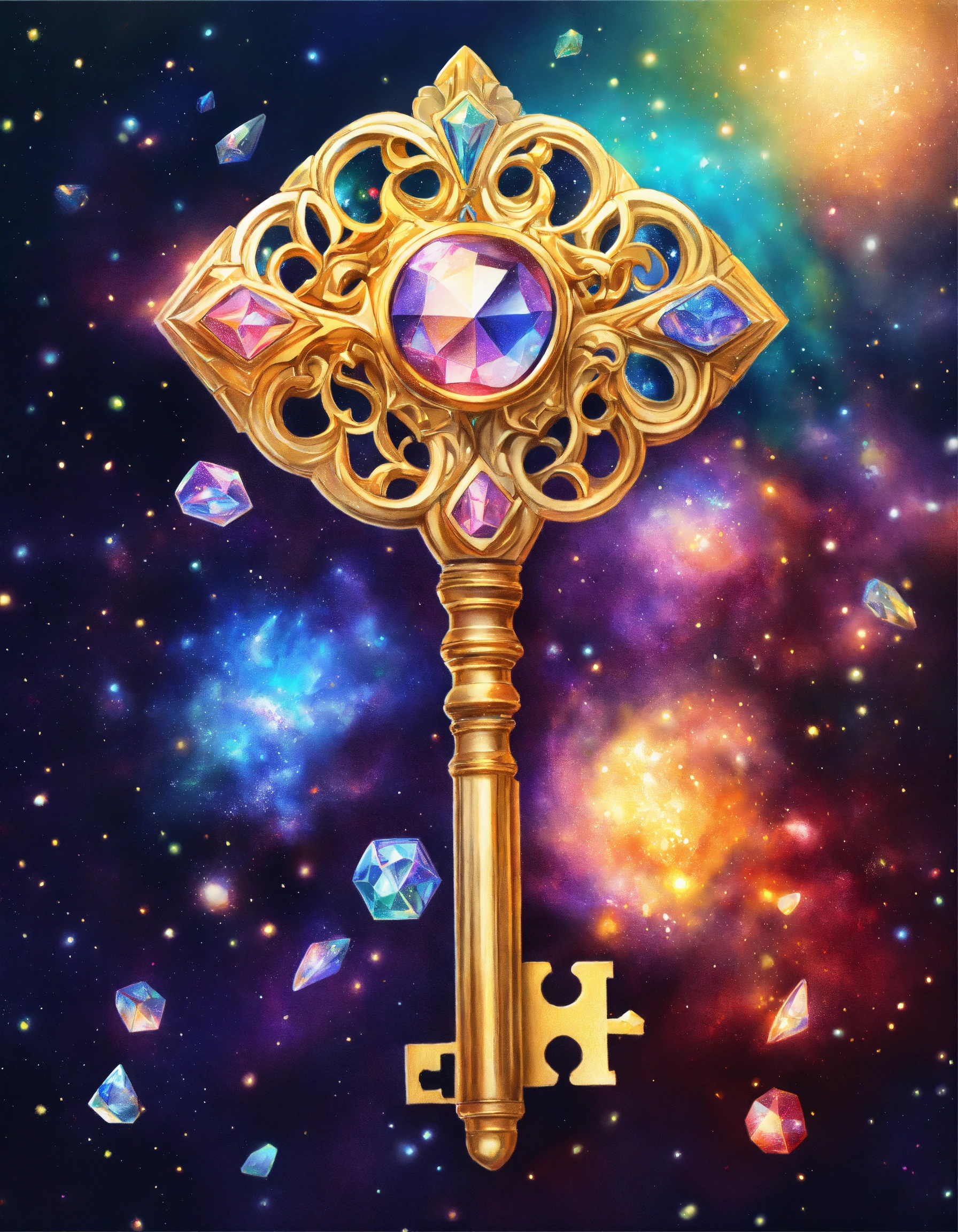 Lexica - Colored pencil drawing illustration of a multidimensional ...