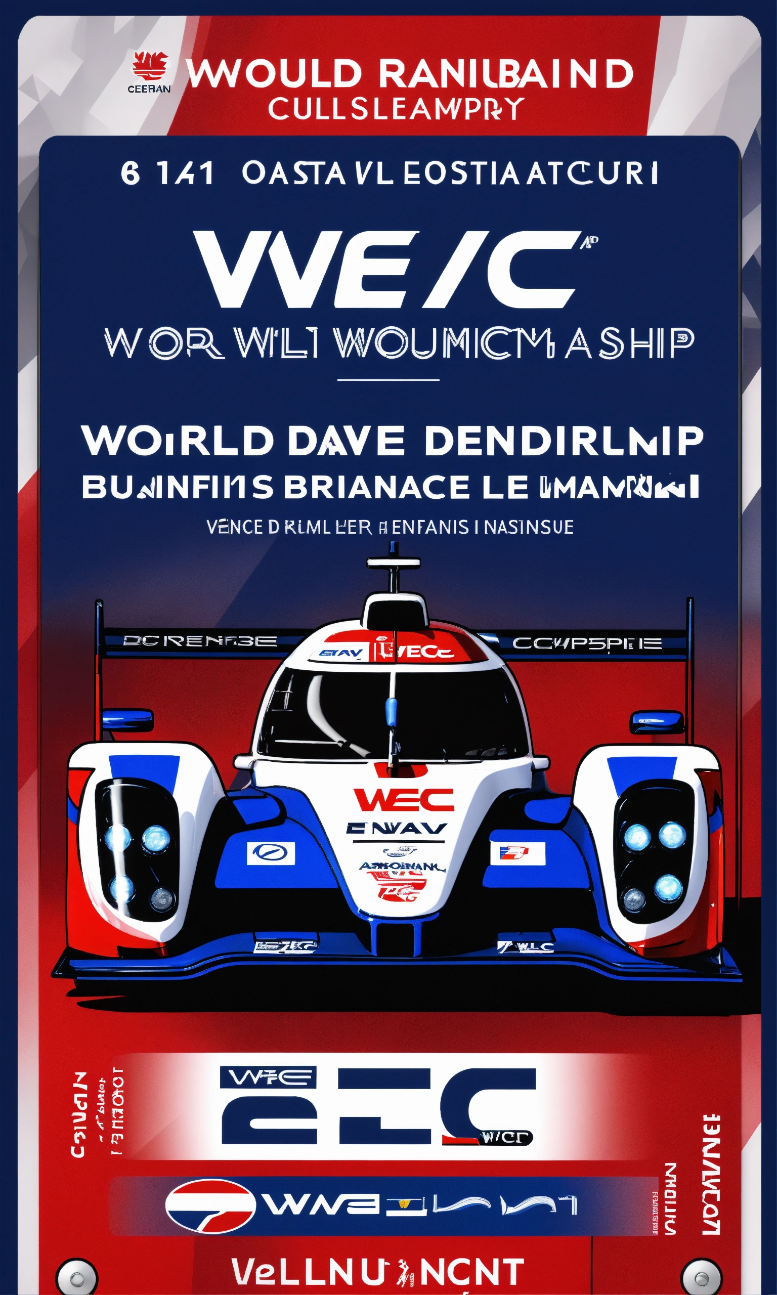 Lexica - WEC World endurance championship card VIP ID pass, red white ...