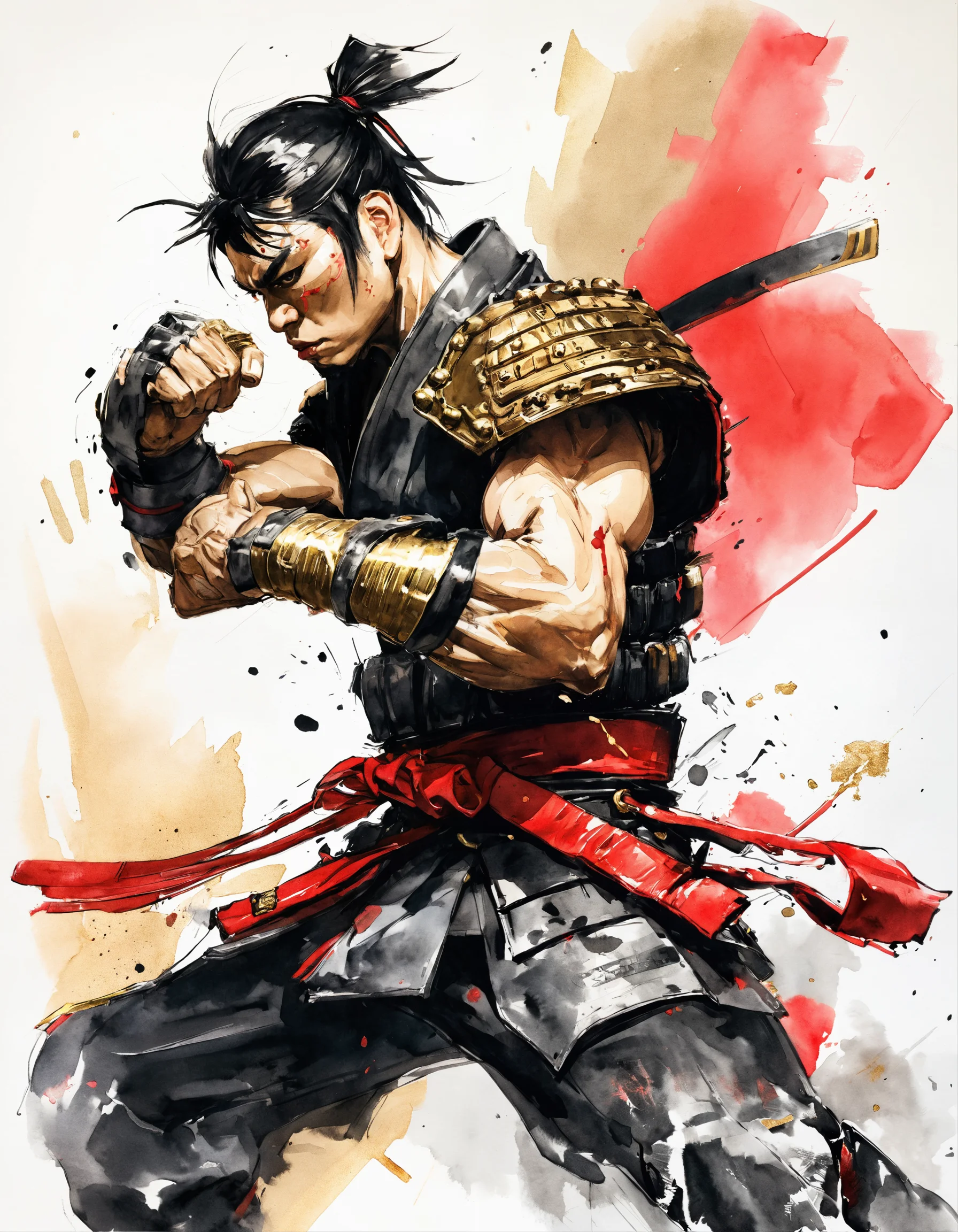 Lexica - Diesel-punk hip-hop punk ashigaru wearing diesel-punk oni ...