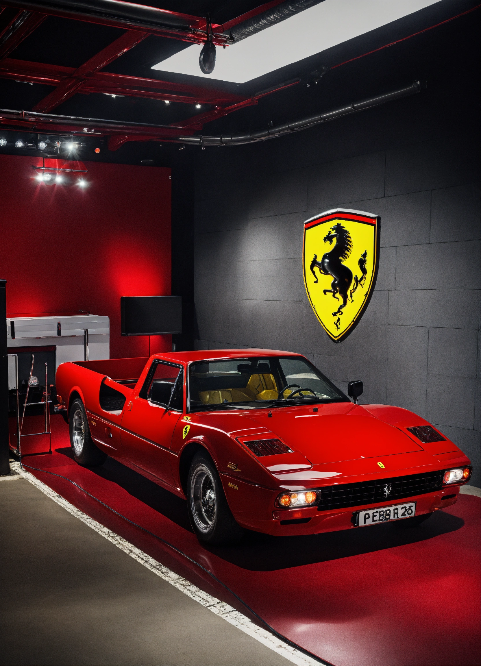 Lexica - Ferrari pick up truck with ferrari logo. 4 door and long bed truck