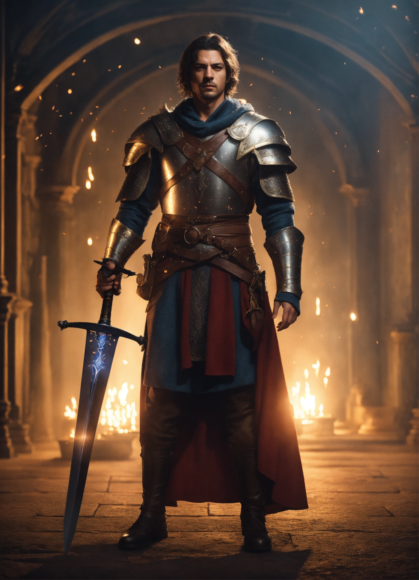 Lexica - A realistic full body portrait of a medieval magic user with ...