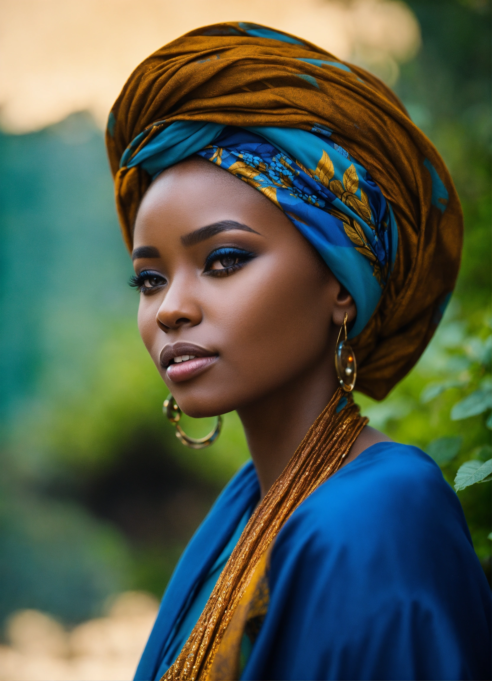 Lexica - Belle jeune femme africaine noire, cheveux longs et raides ...