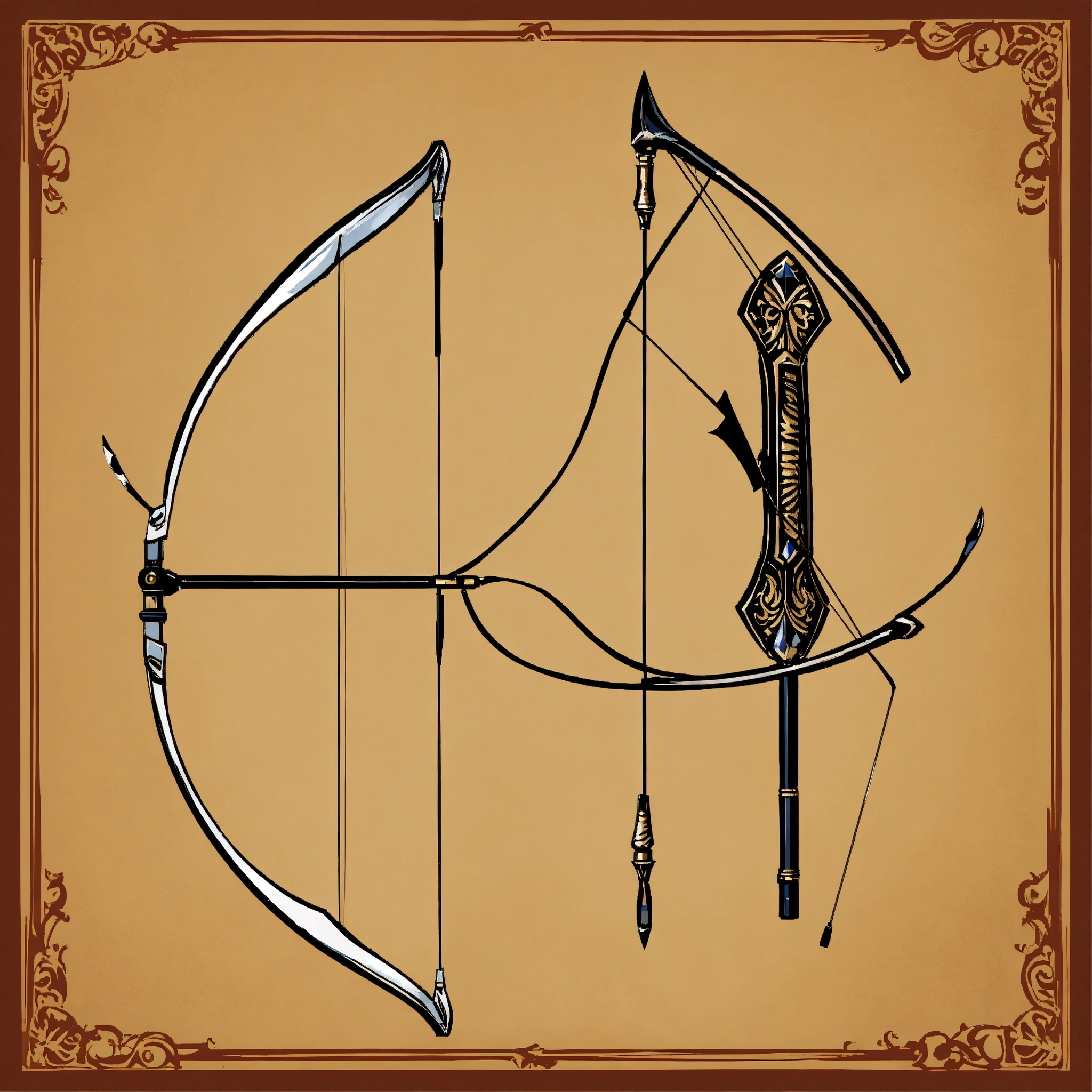 Lexica - Regular bow and arrow, single bow and arrow on pull string ...