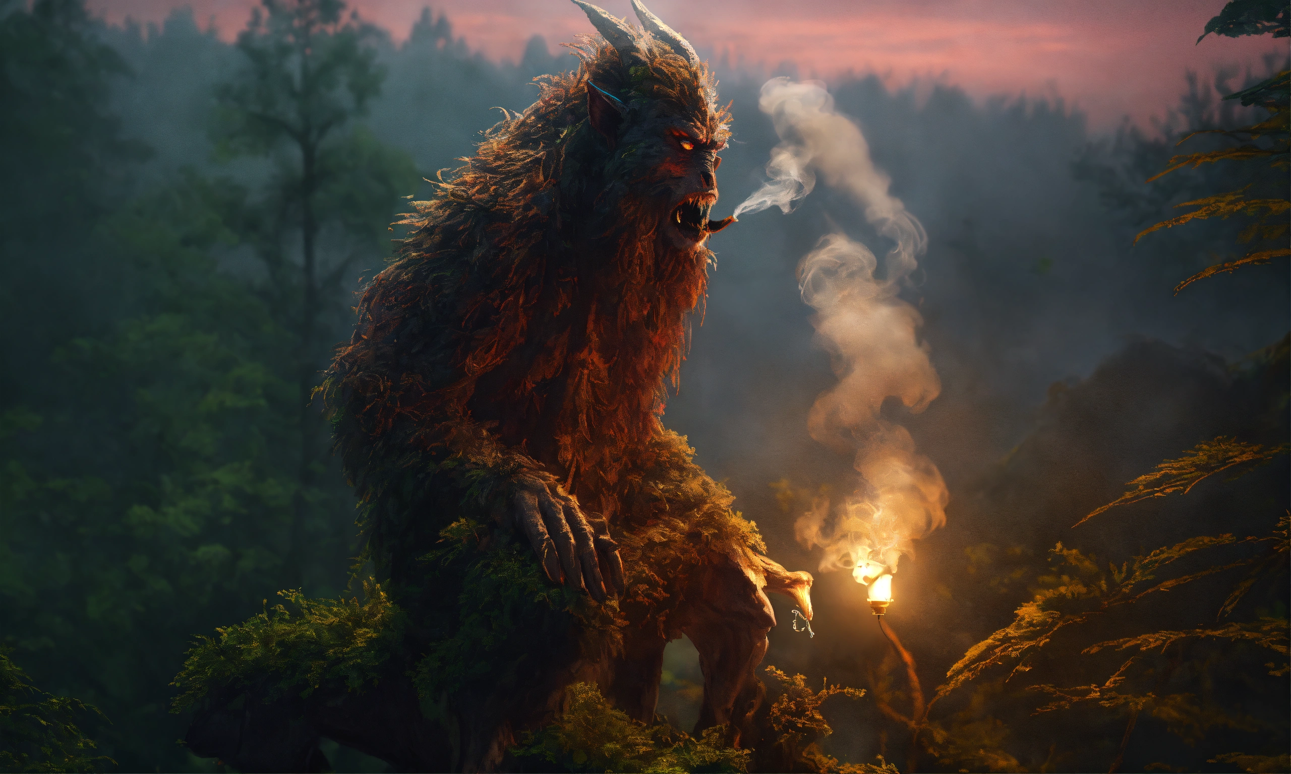 Lexica - Kapre philippines scary hairy humanoid monster smoking a ...