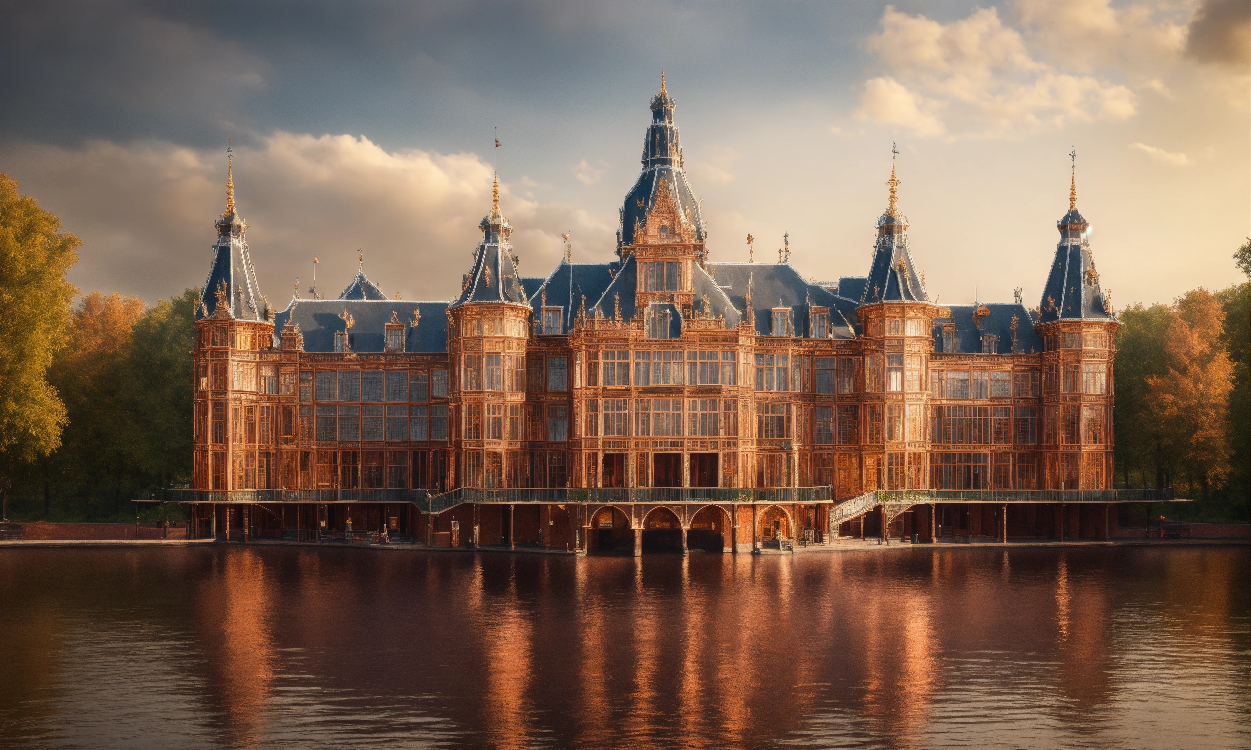 Lexica - Full image of a massive copper palace, dutch architecture ...