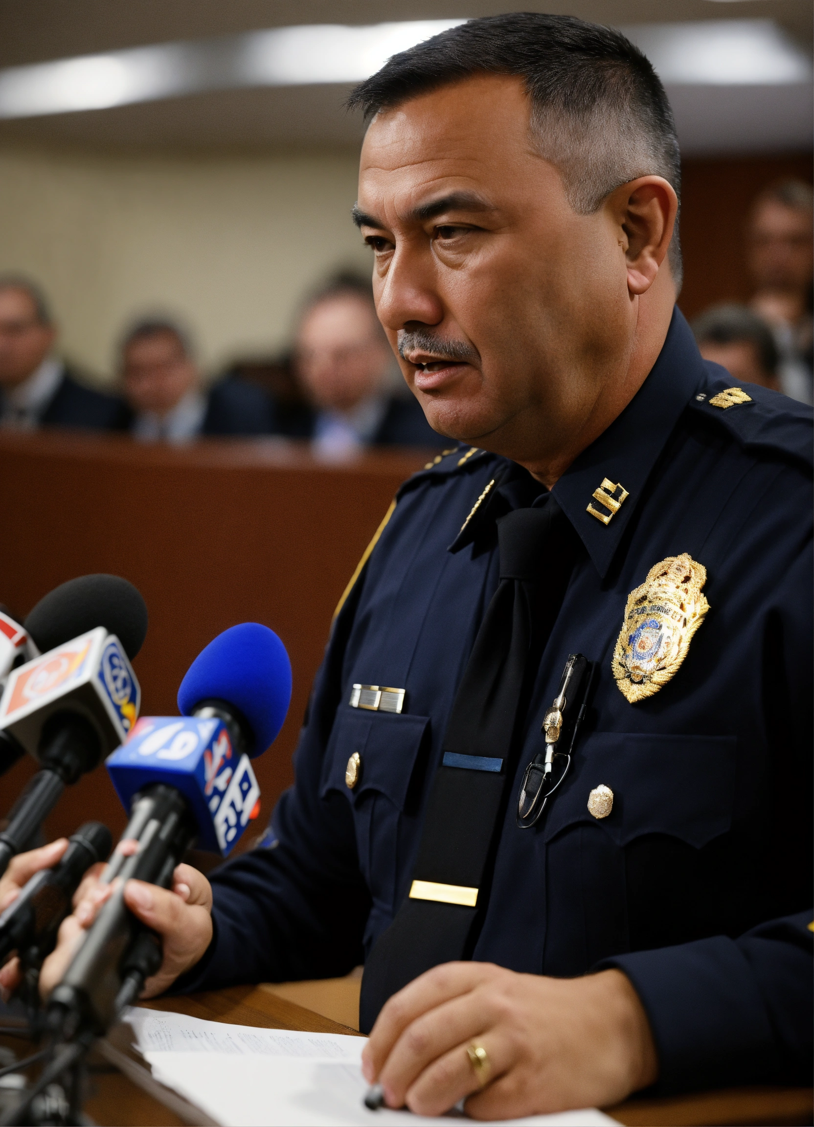 Lexica - Police chief gives press conference to TV channel reporters