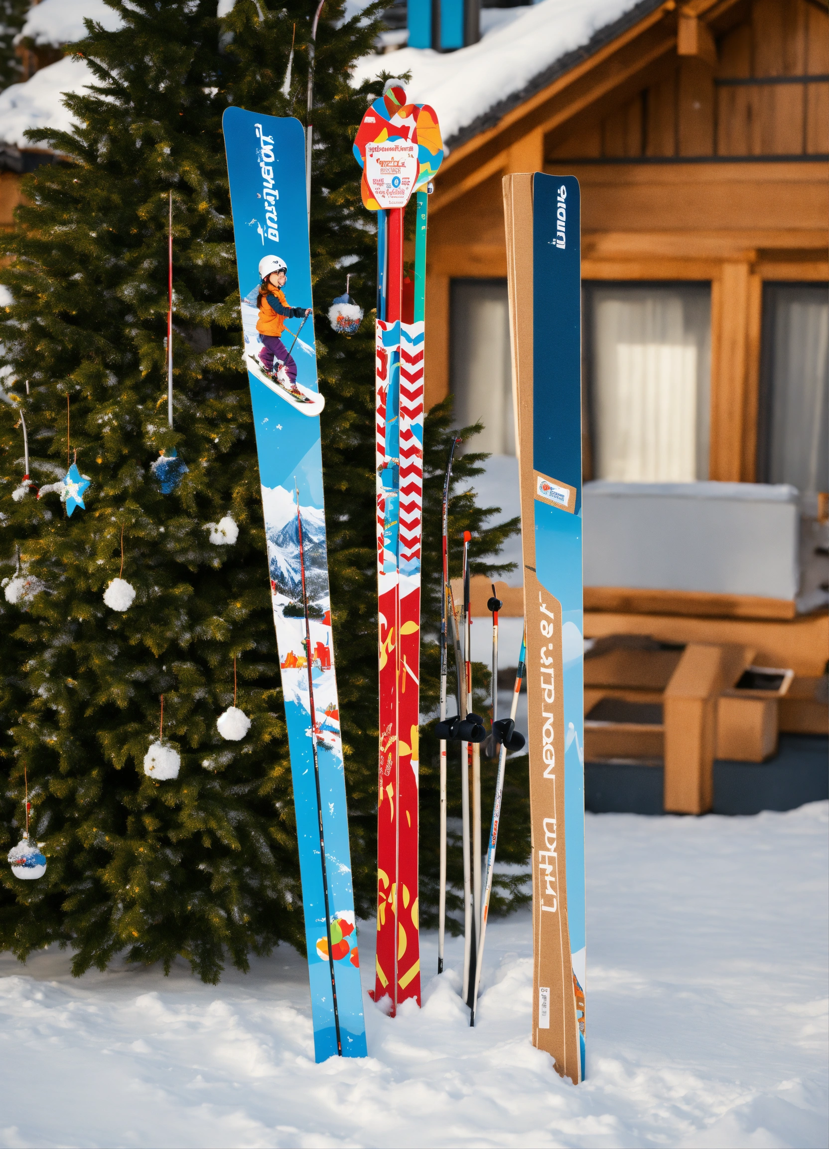 Lexica - Ski poles .cardboard decorations