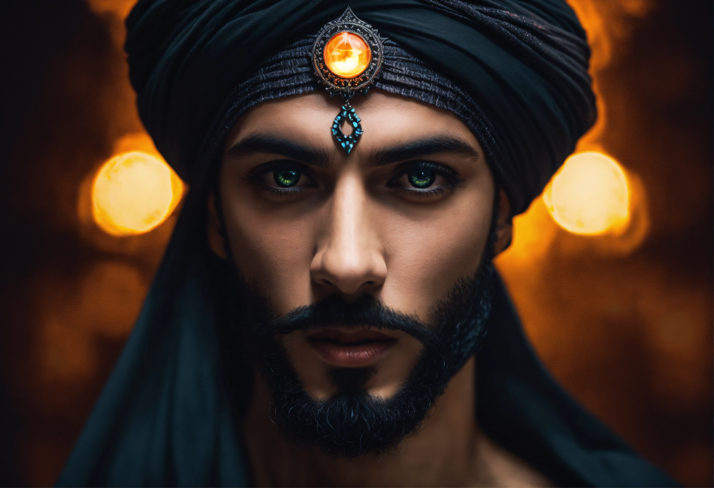 Lexica - Dark, mysterious and dramatic headshot of a young handsome ...