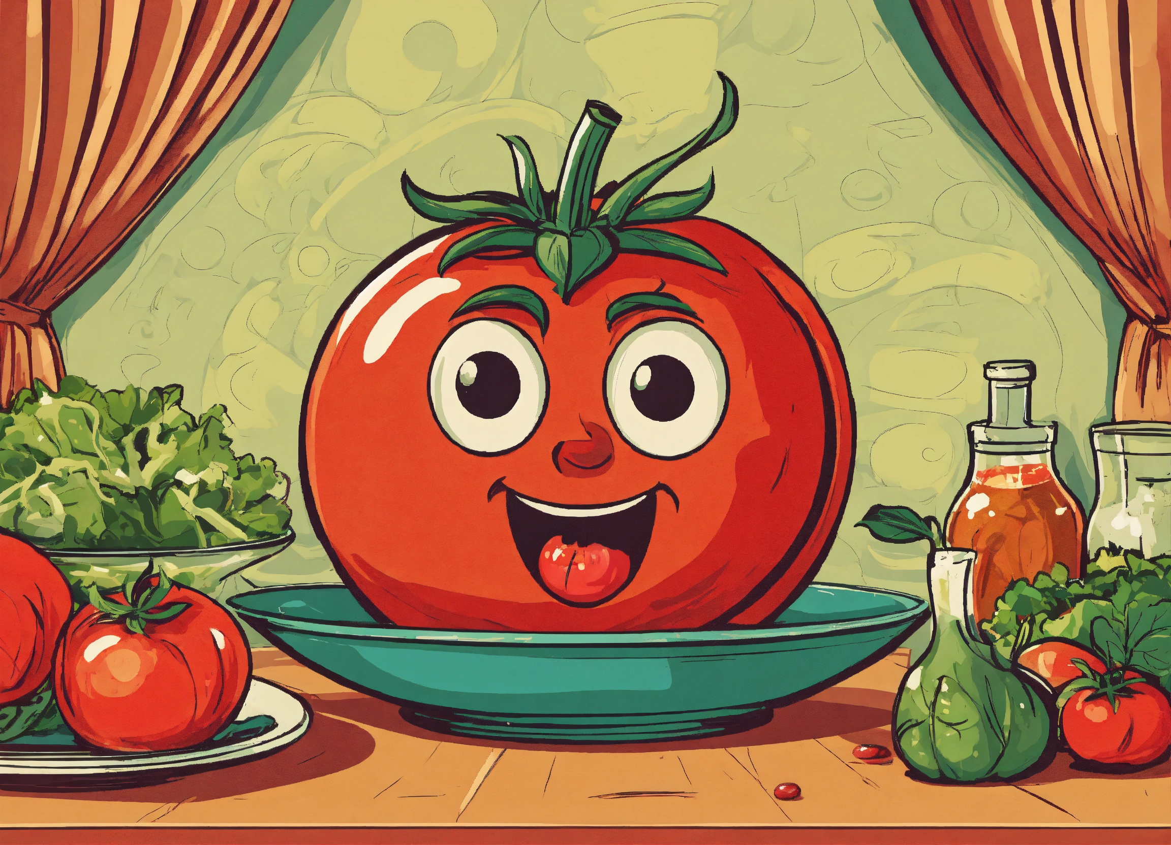 Lexica - Retro nostalgic art illustration. Create a humorous image of a ...