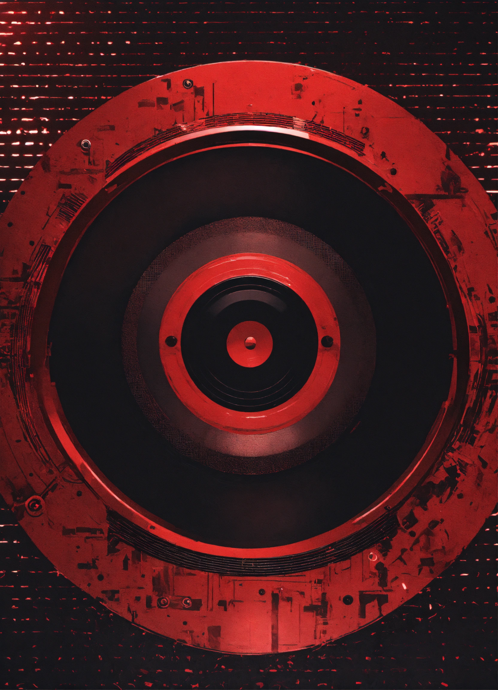 Lexica - Techno CD cover with red and black colours