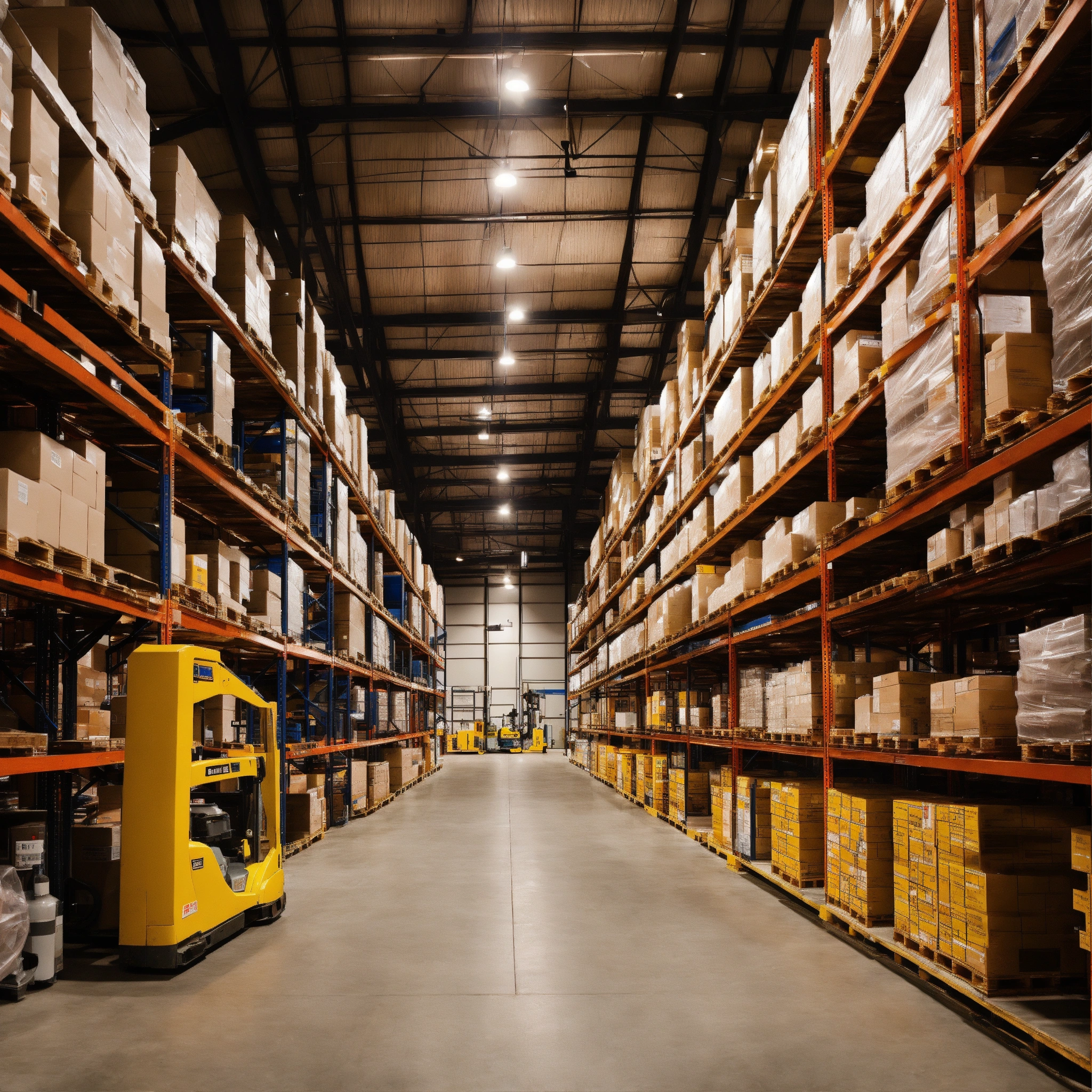 Lexica - A photo of a warehouse with a variety of industrial equipment ...