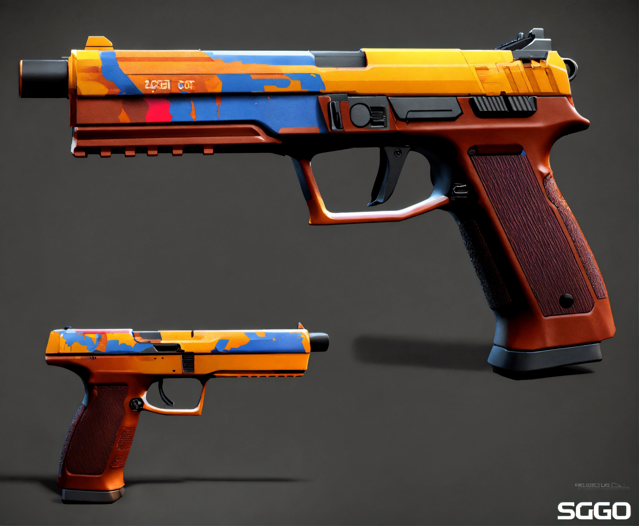 Lexica - CS-GO, rare pistol skin, realistic and hyper-detailed approach ...