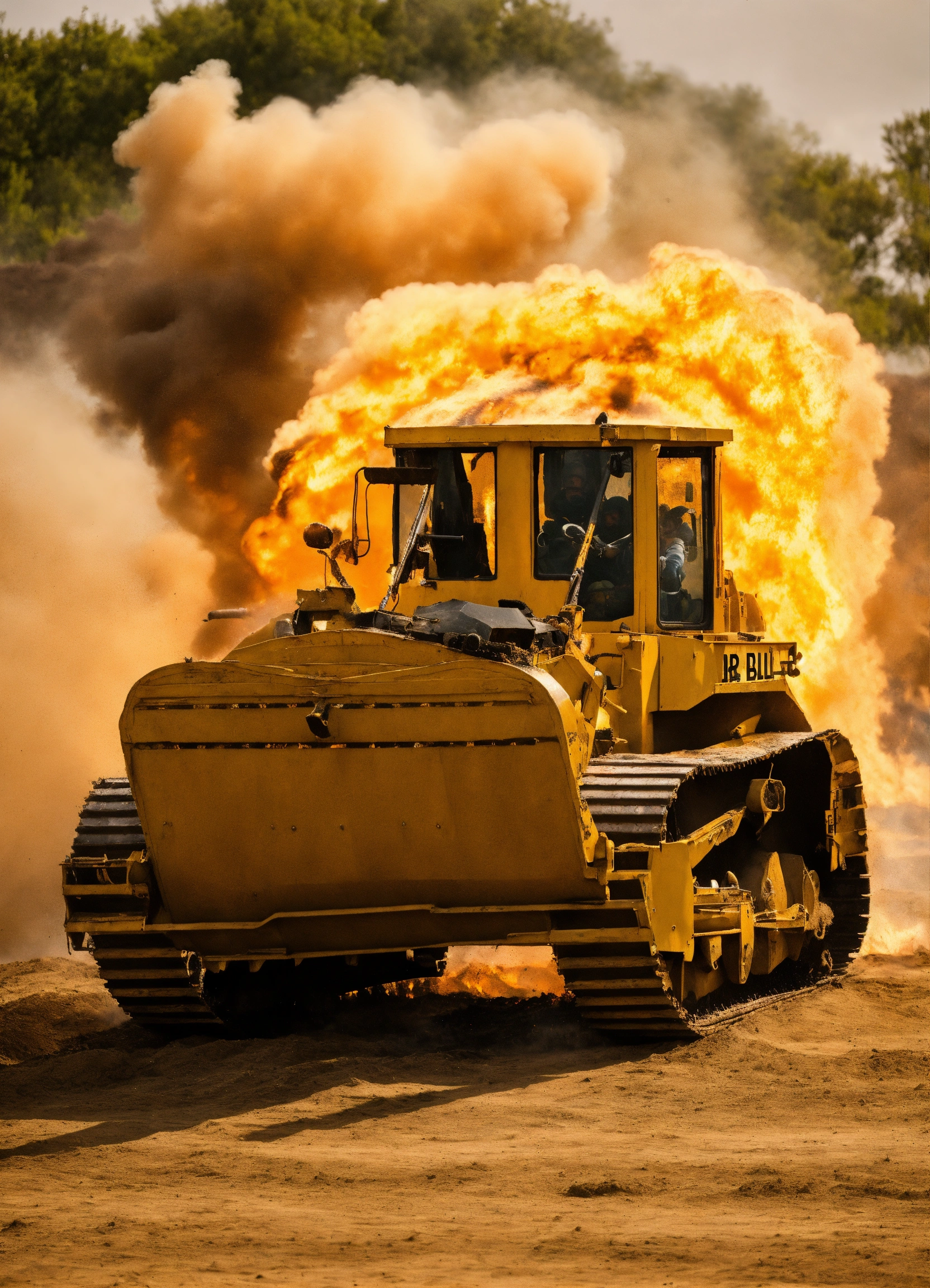 Lexica - Bull dozer blinder avec armes a feu pour la guerre