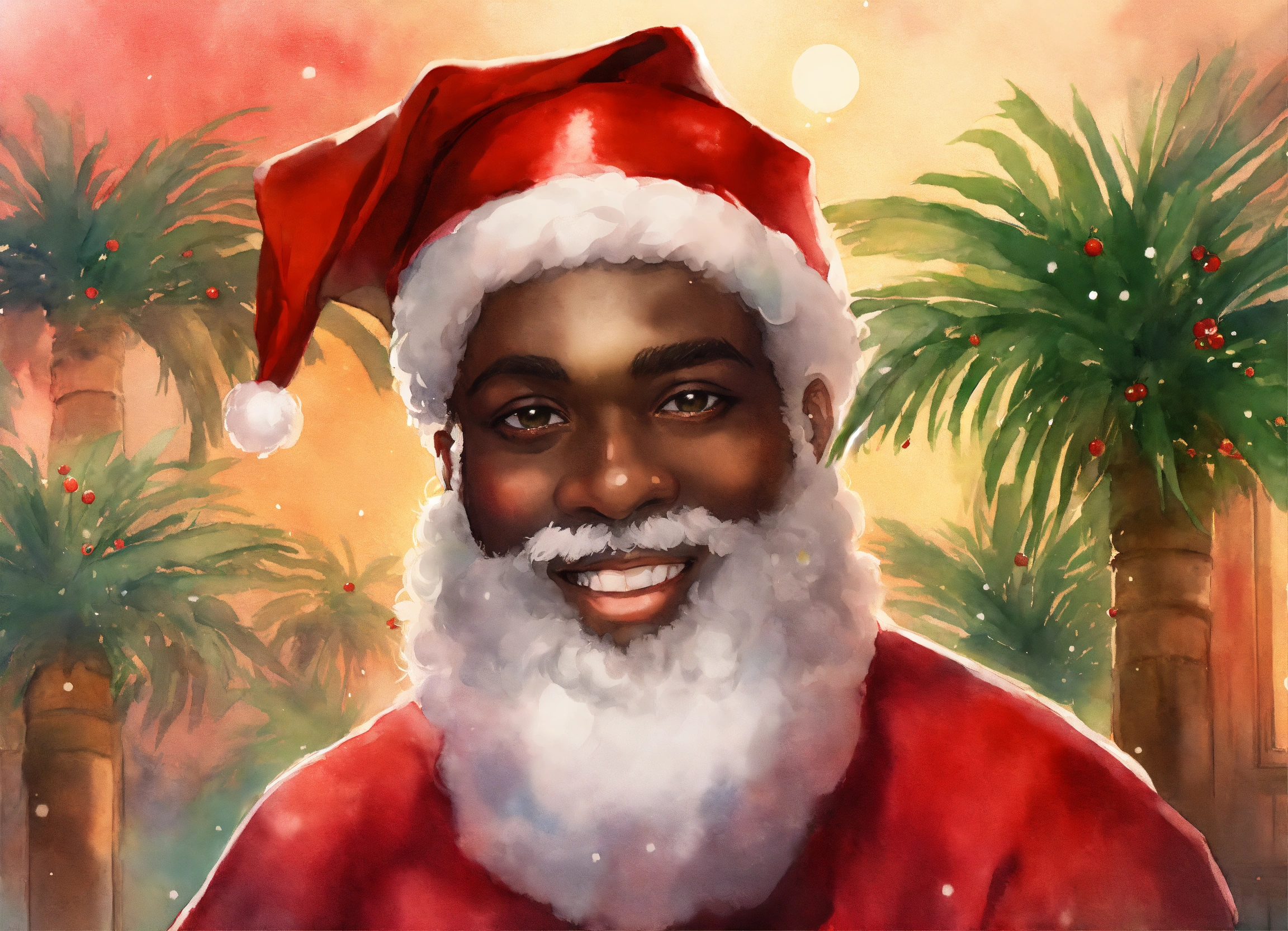 Lexica - Deep complexion happy and jolly Black Santa Claus Zaddy ...