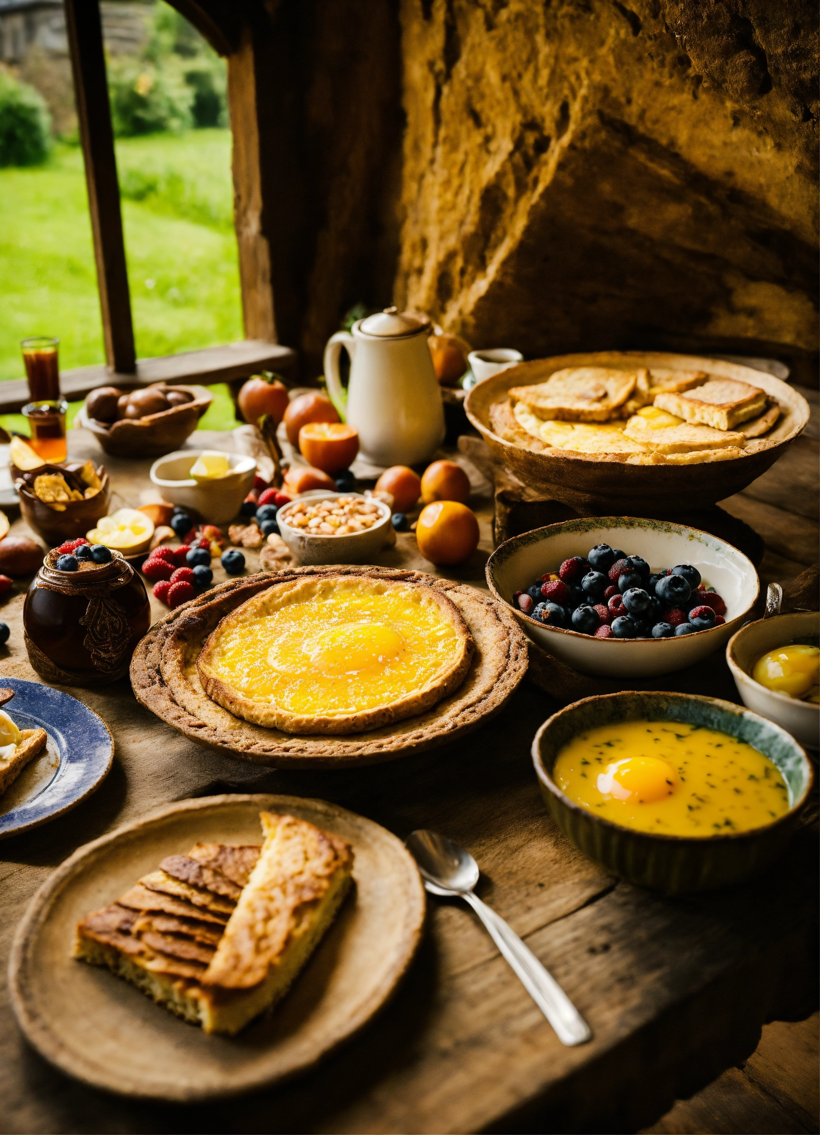 Lexica - Anglo saxon food table with breakfast