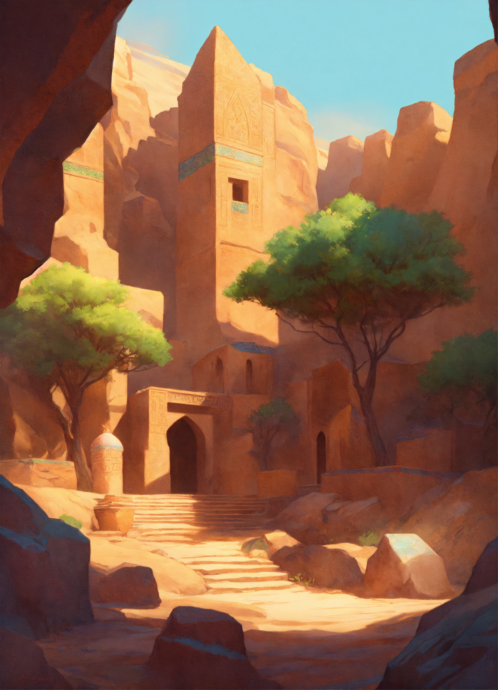 Lexica - Rocks, mystical, glowing gems, weird trees and rock formations ...