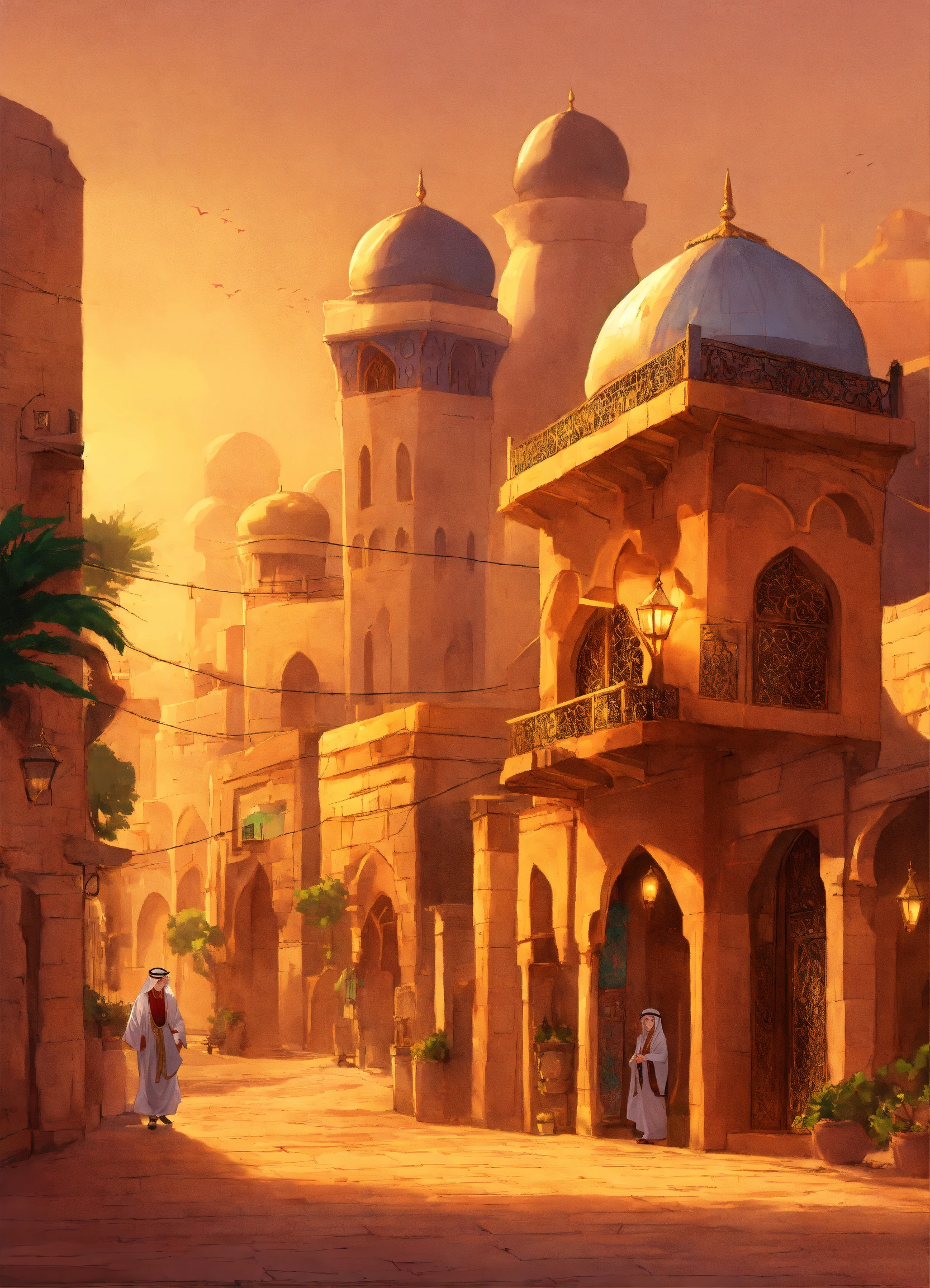 Lexica - Arabian city , anime style, fun, arabian village