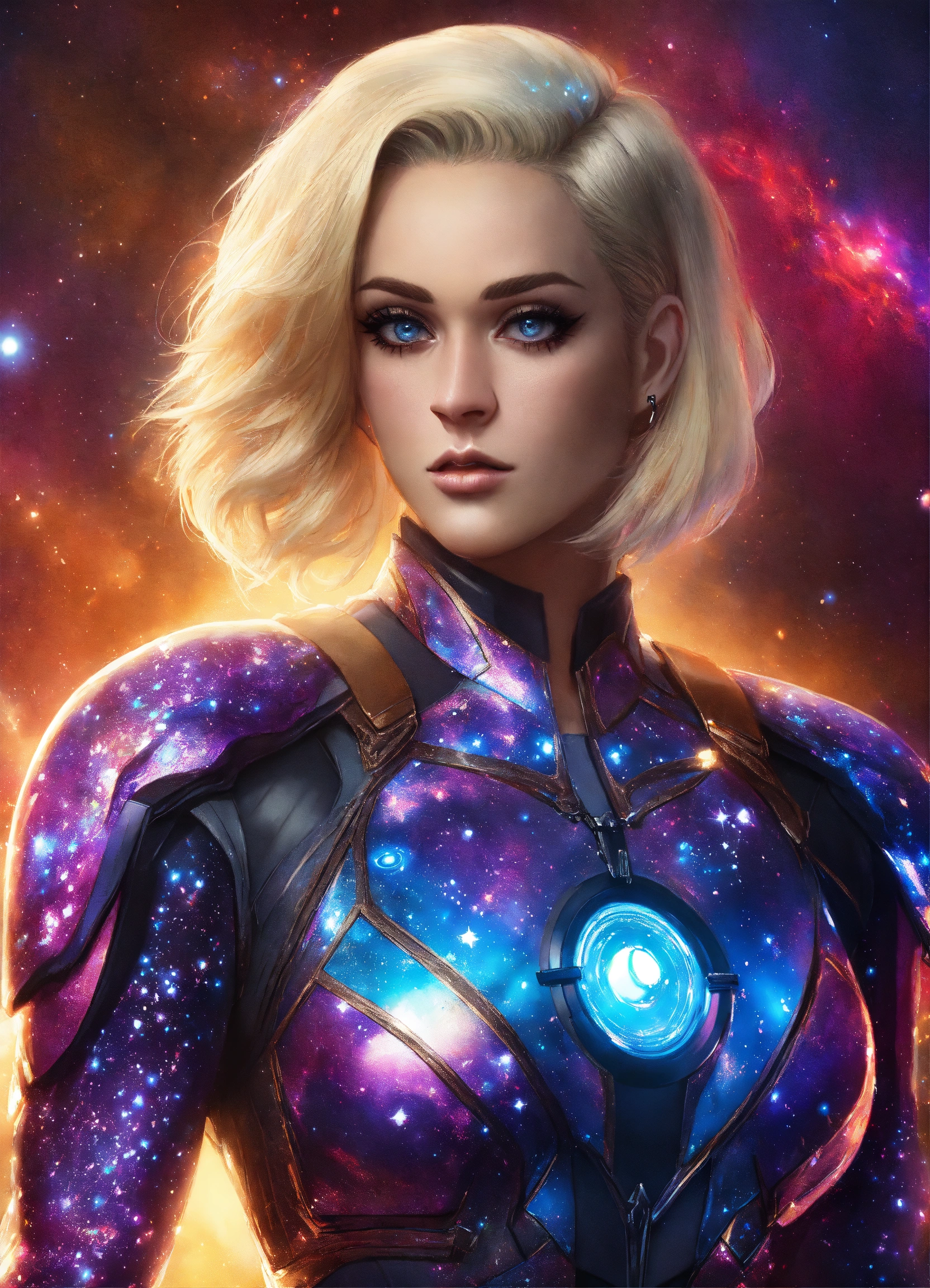 Lexica - Beautiful villain with platine blonde short hair, katy perry ...