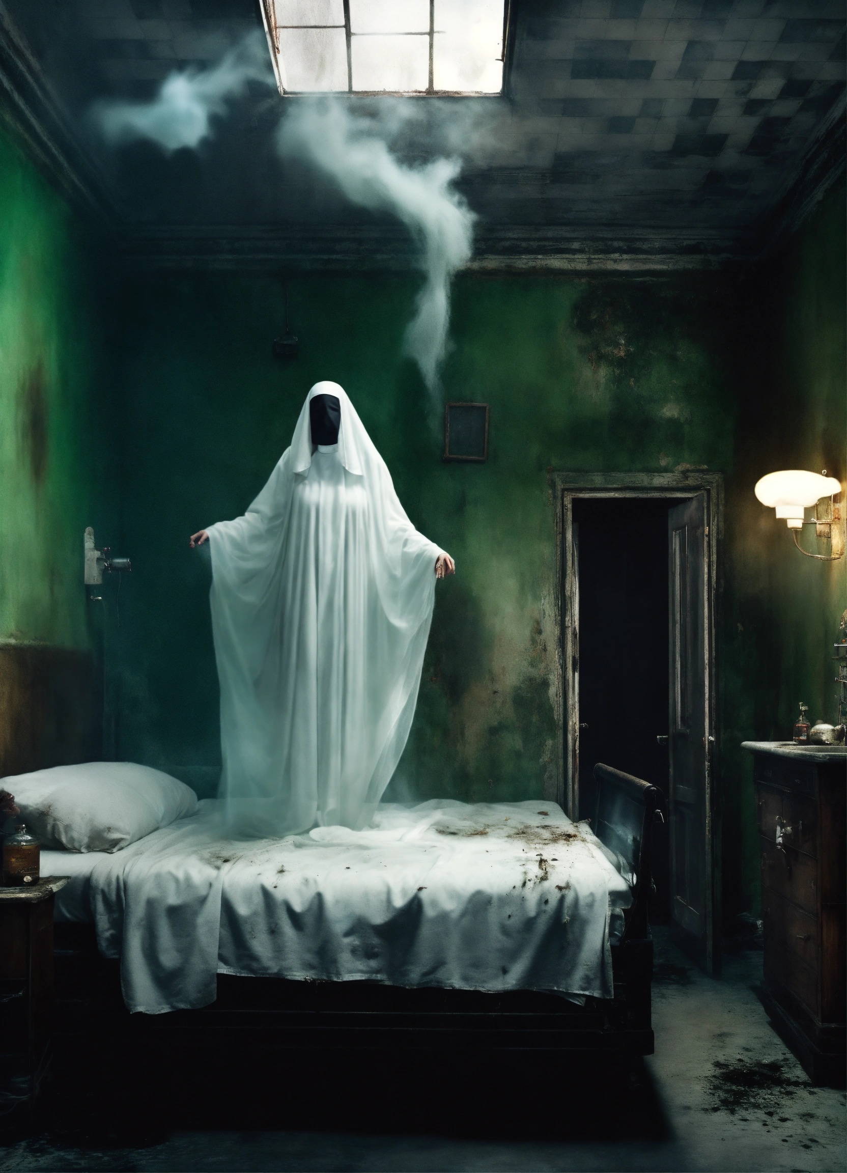 Lexica - , Photo realistic, floating flying ghost see-through, eery ...