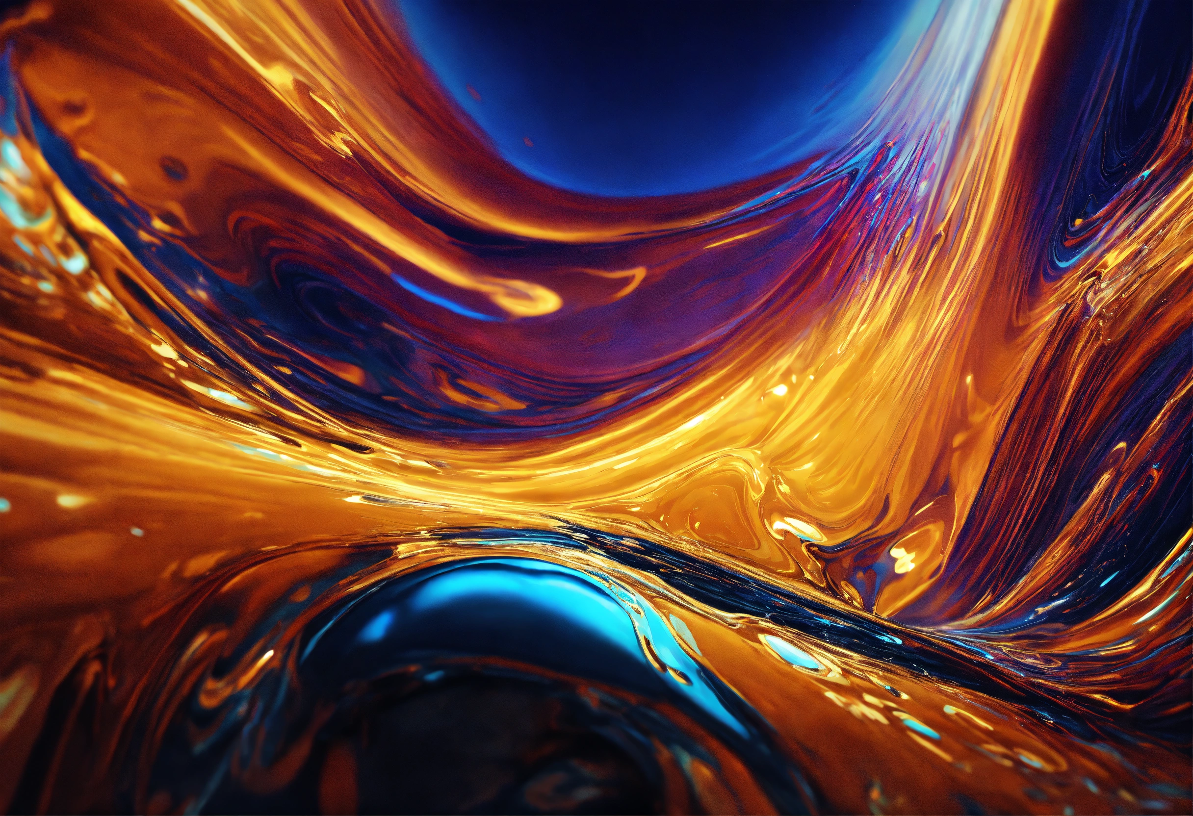 Lexica - Abstract, liquid fluid, tech wallpaper, sea, shiny