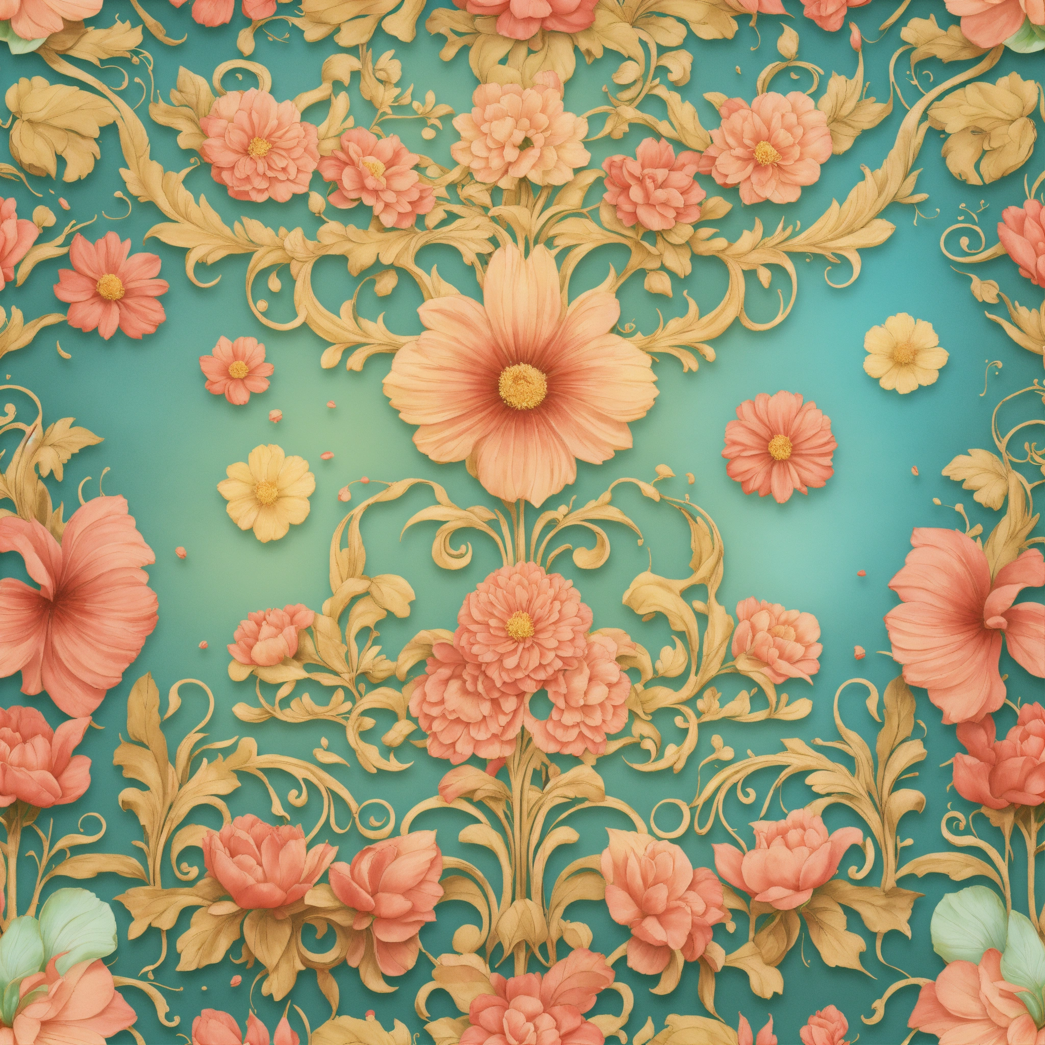 Lexica - Imagine a seamless pattern with a pretty scroll design with ...
