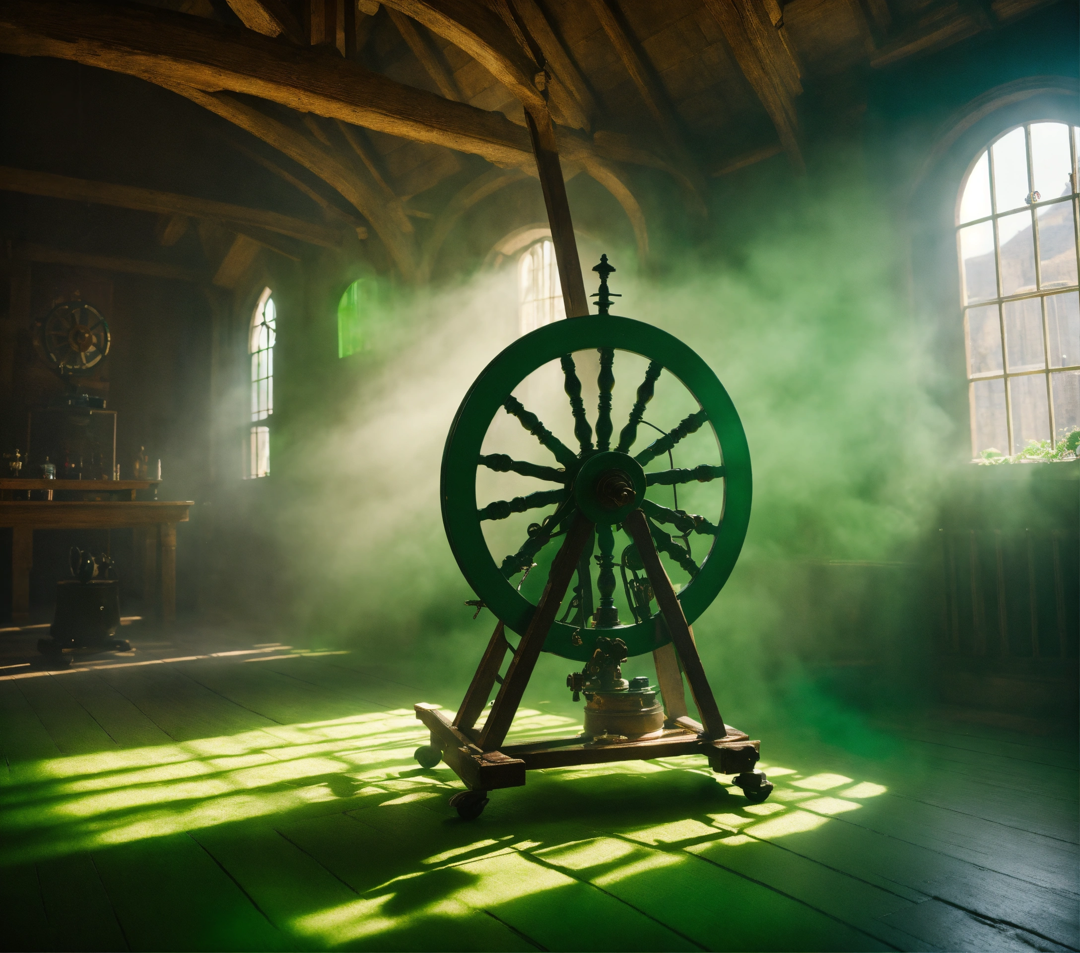 Lexica - A spinning wheel in a room in the castle tower , there is a ...