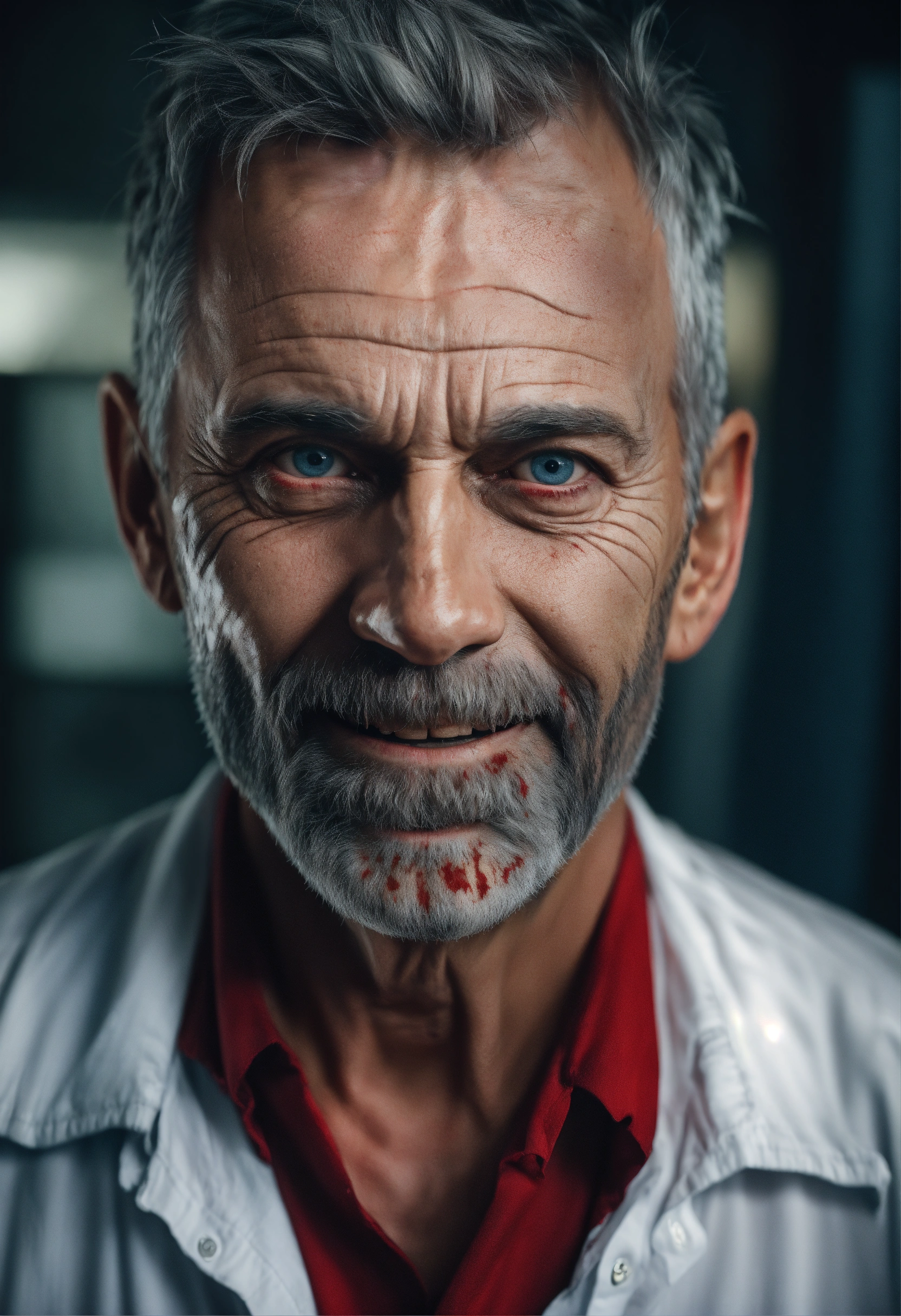 Lexica - A realistic photo of scary 55 years old scary man with deep ...