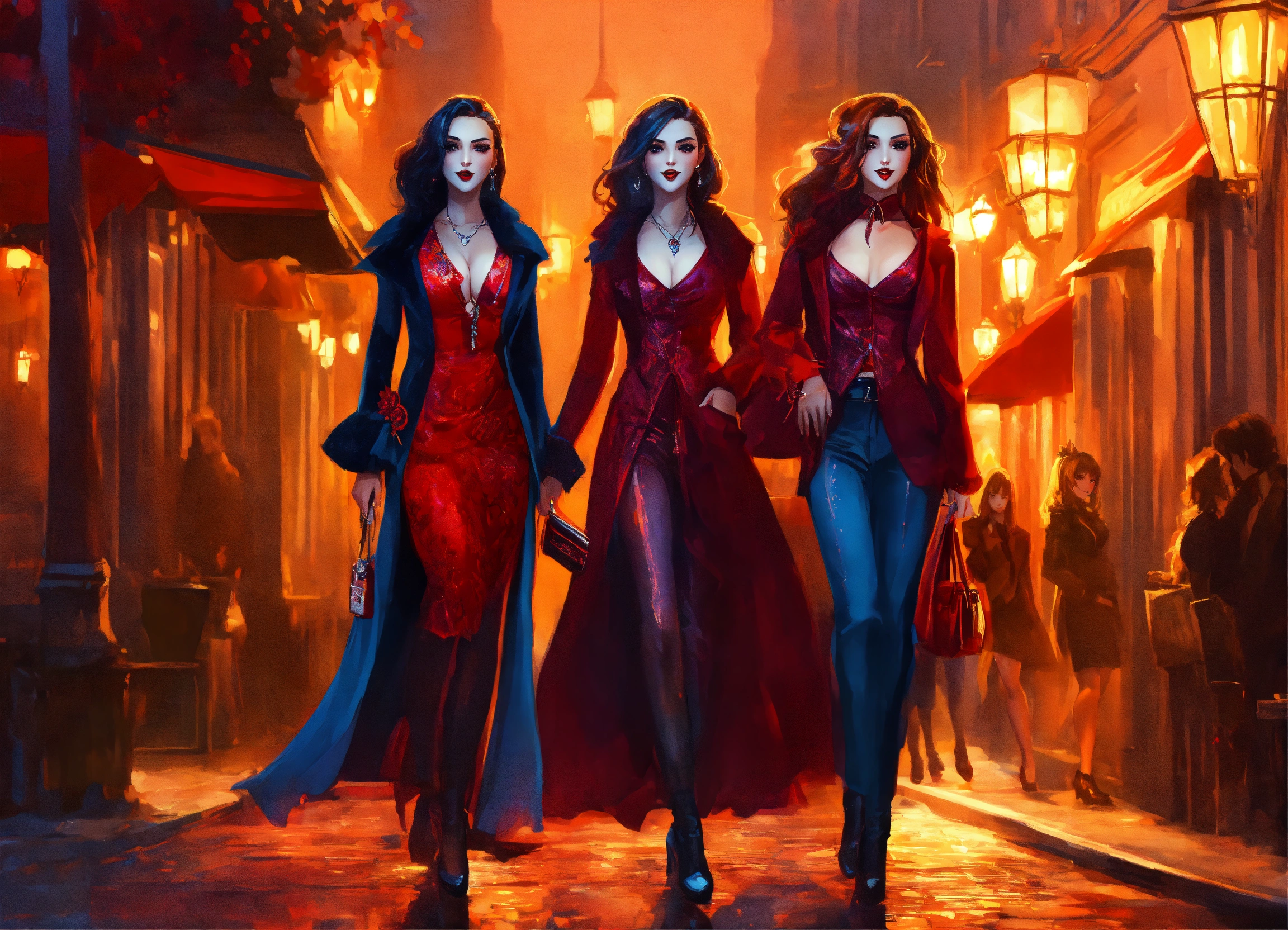 Lexica - Three girl vampires dressed in designer clothes going out on ...