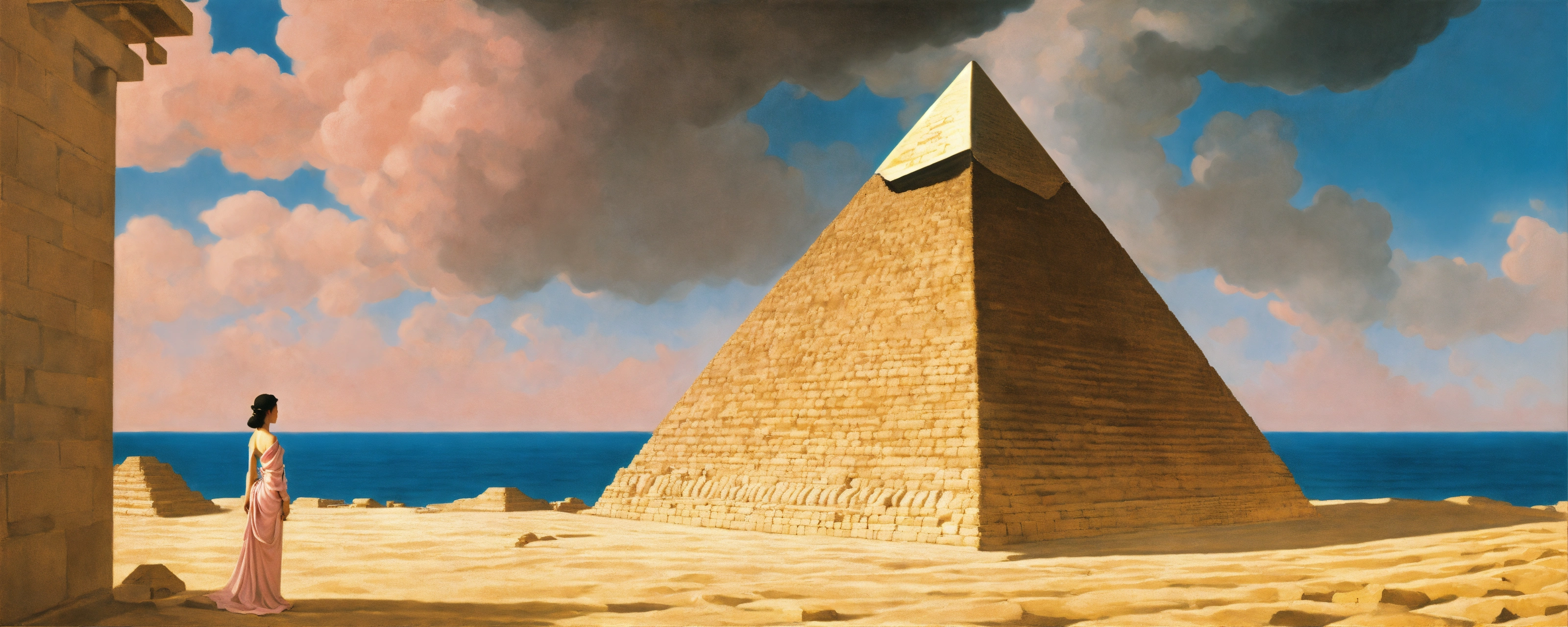 Lexica - "A Japanese Aphrodite standing in front of a pyramid in Egypt ...