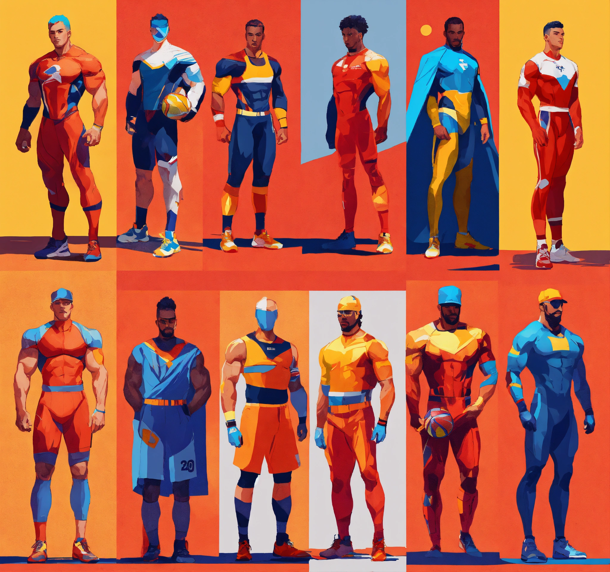 Lexica - Futuristic athlete designs, strong silhouette, heroes from ...