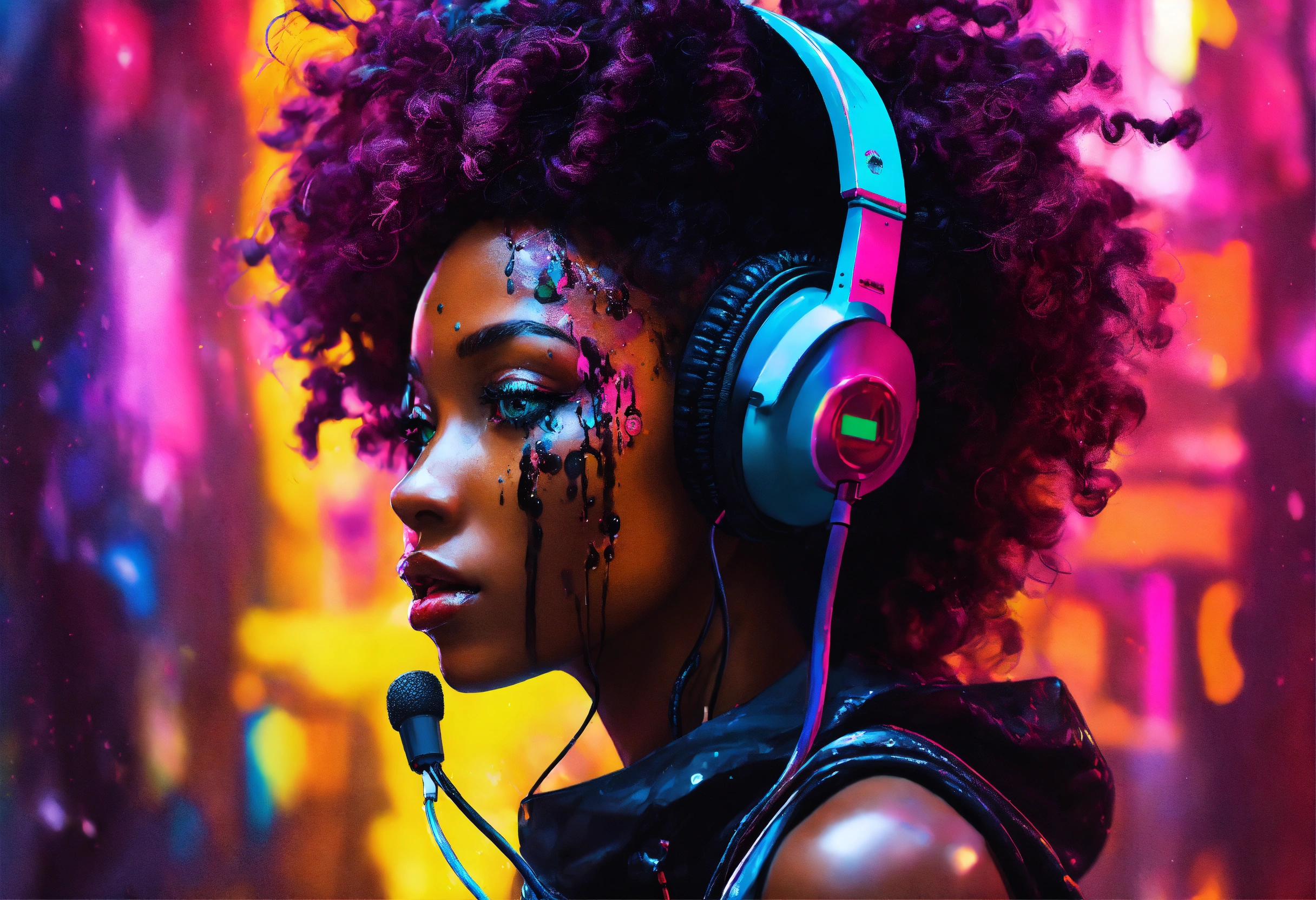 Lexica - Full body rendition of a Gothic-punk African American deep ...