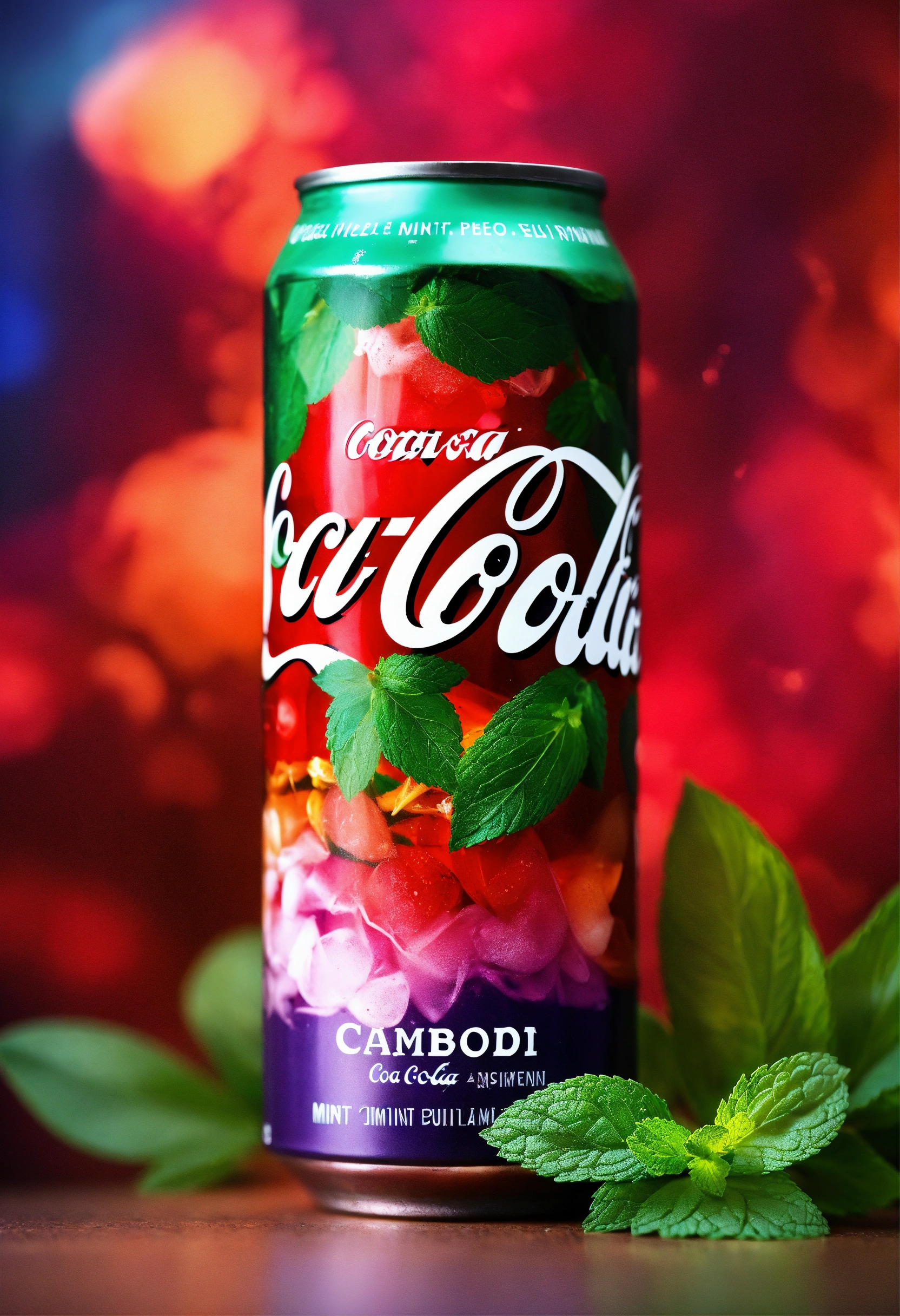 Lexica - A photo of a colorful Cambodia coca cola mocktail can with ...