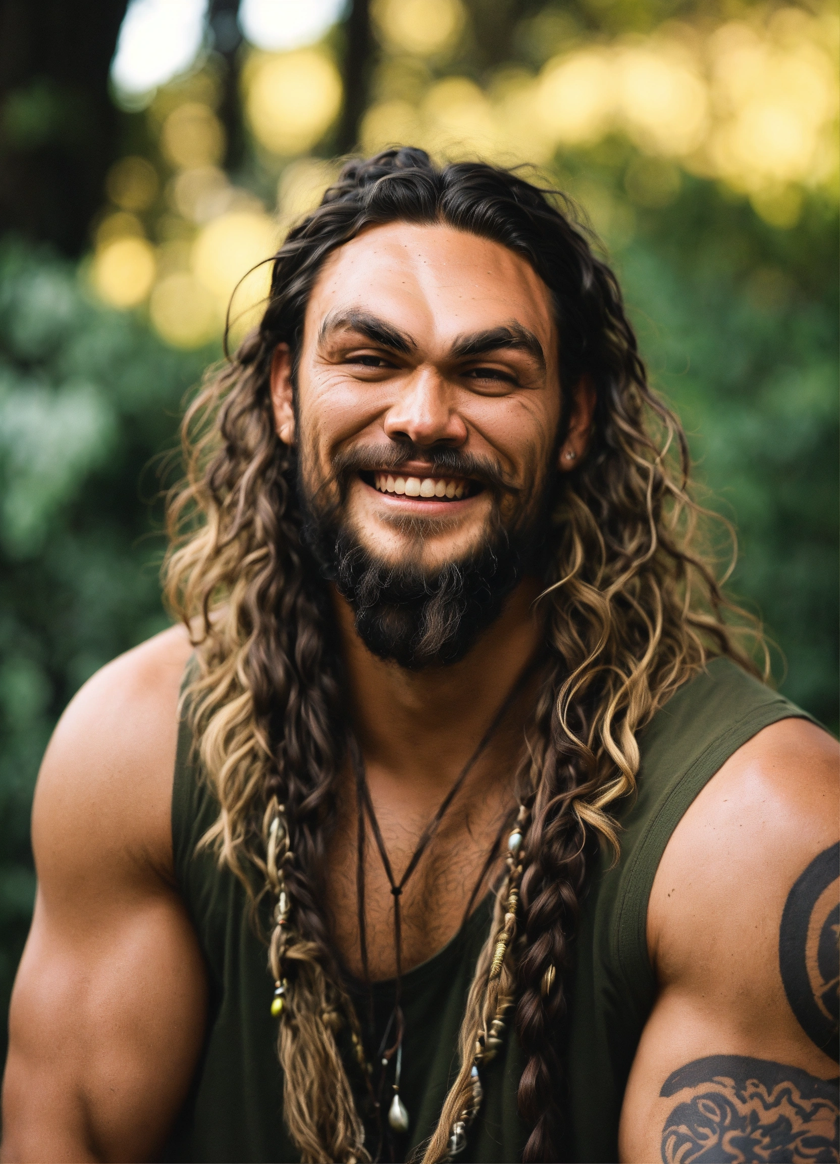 Lexica - A handsome man who has a hair like Jason Momoa's hair. Also ...