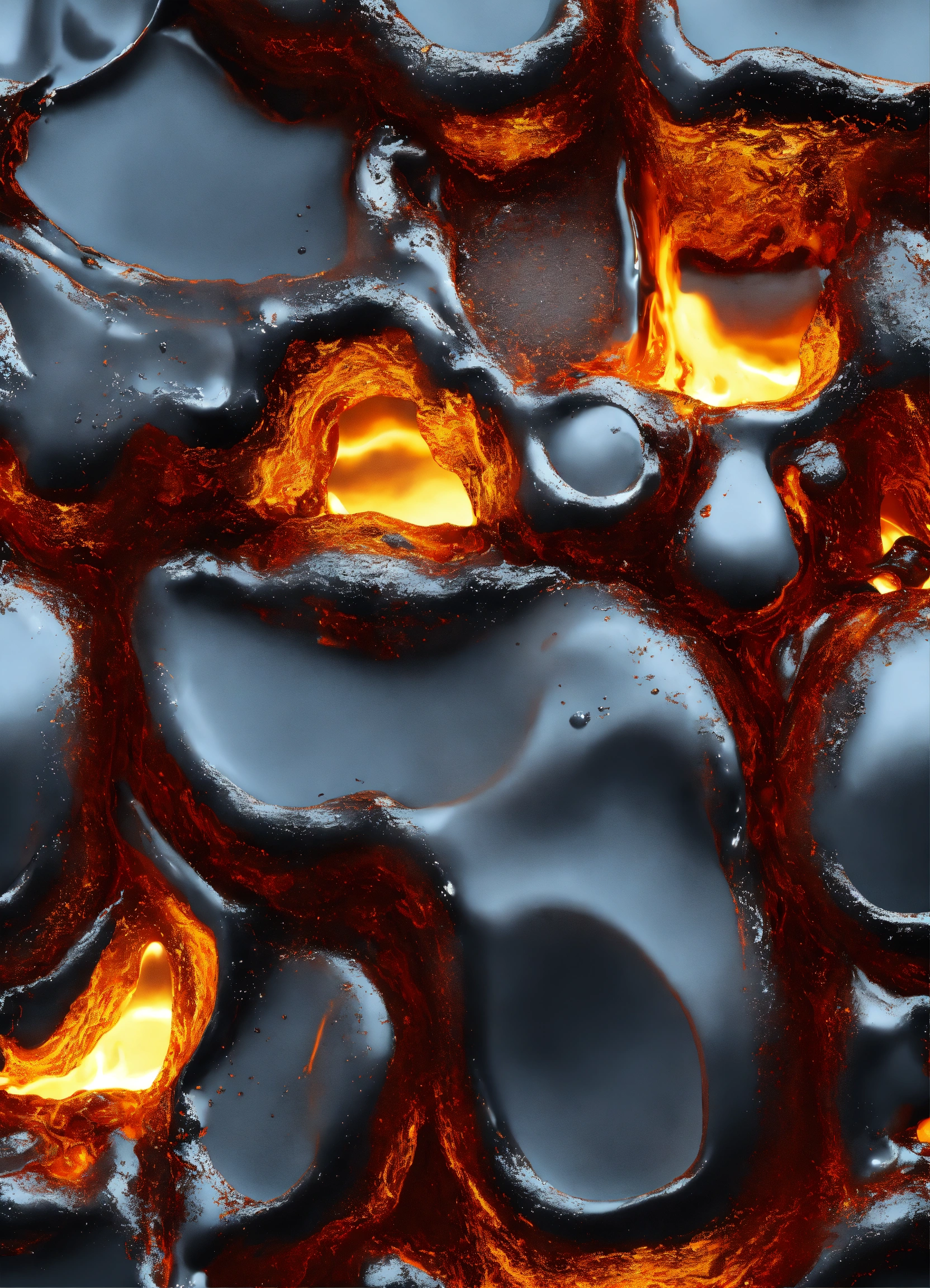 Lexica - Composition of liquid steel, molten cast iron, hot coal, 4k ...