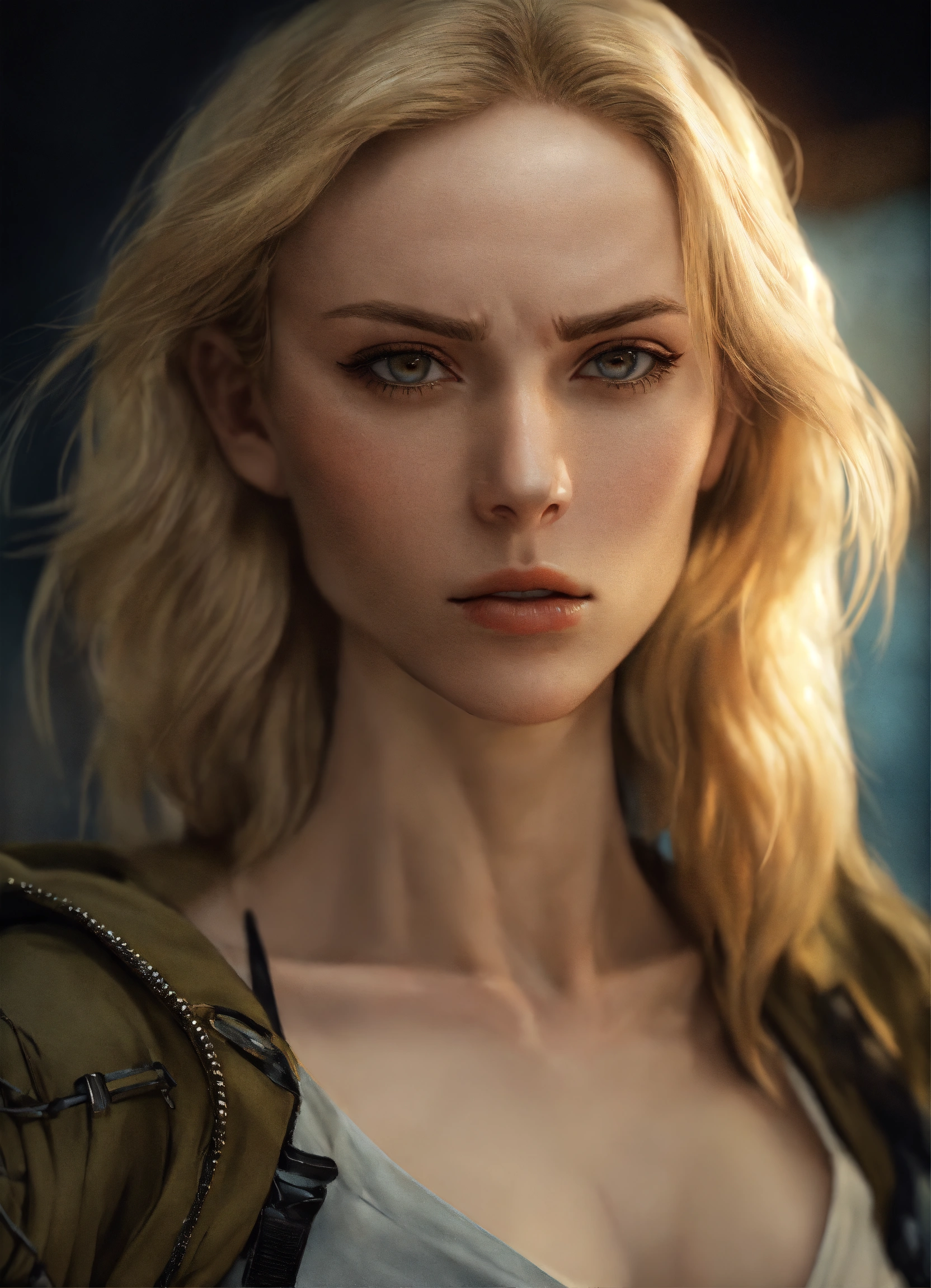 Lexica - Full body potrait of a tall woman with high cheekbones, very ...