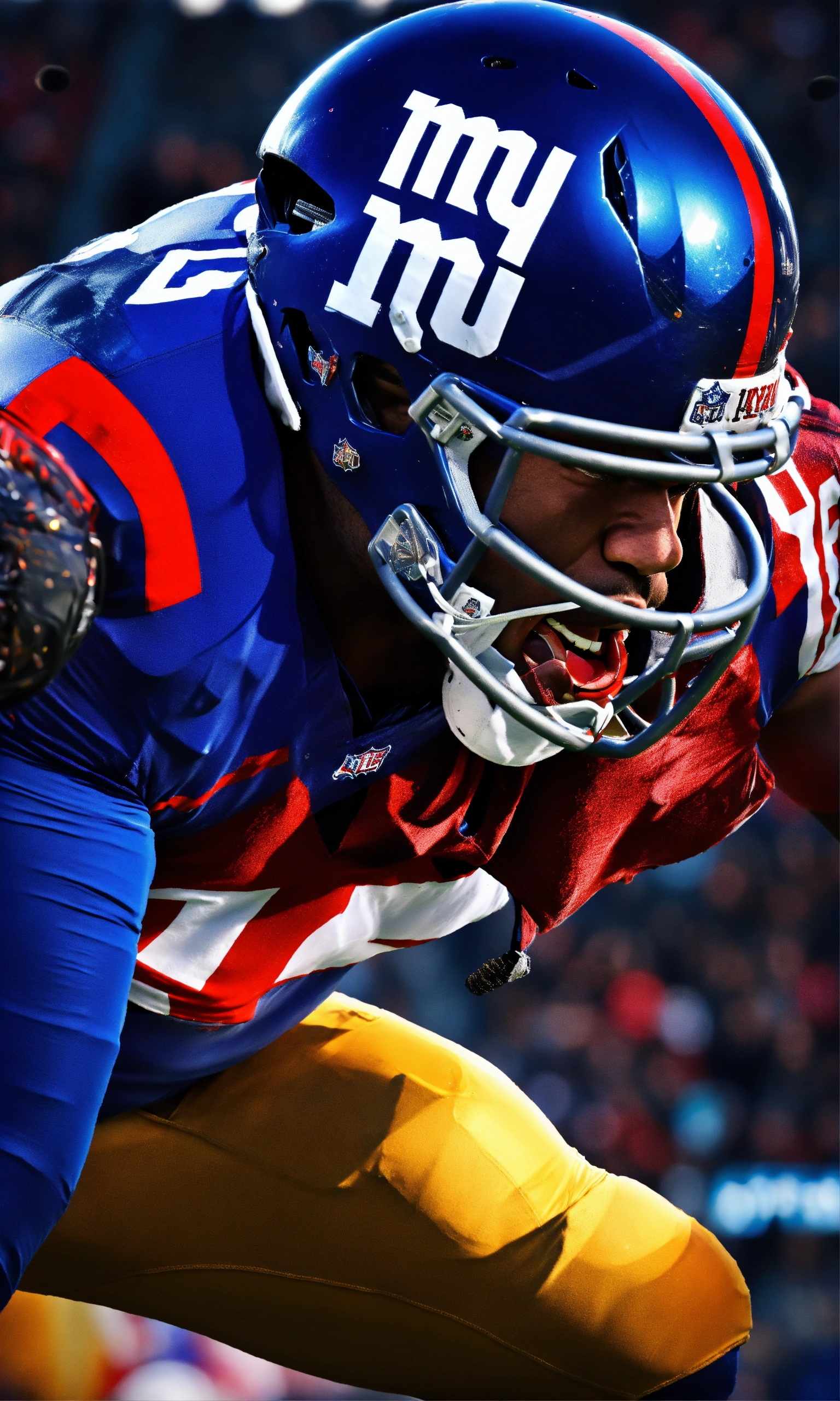 Lexica - High end aggressive nfl football player, photography, dramatic ...