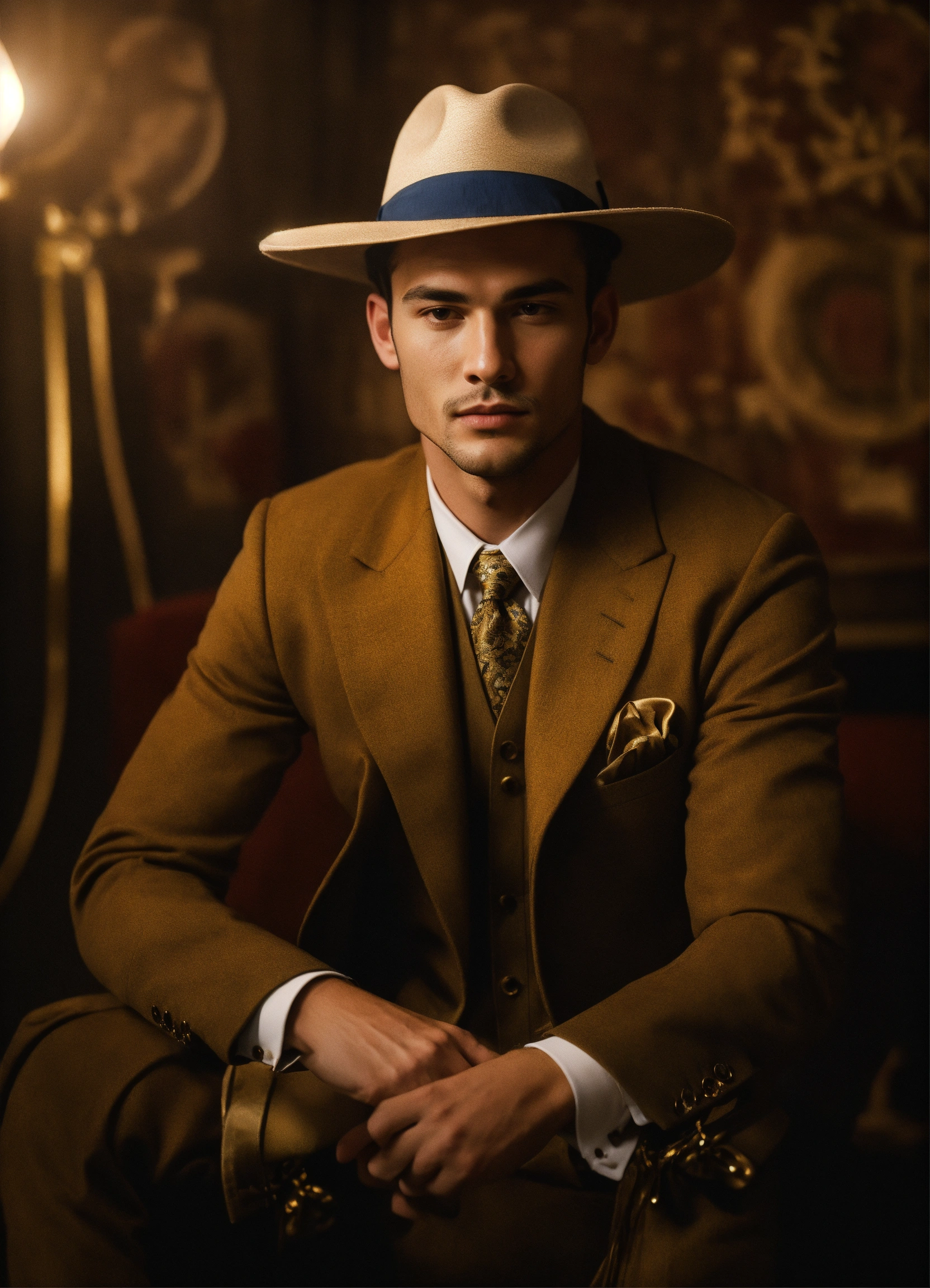 Lexica - An elegant man with a hat
