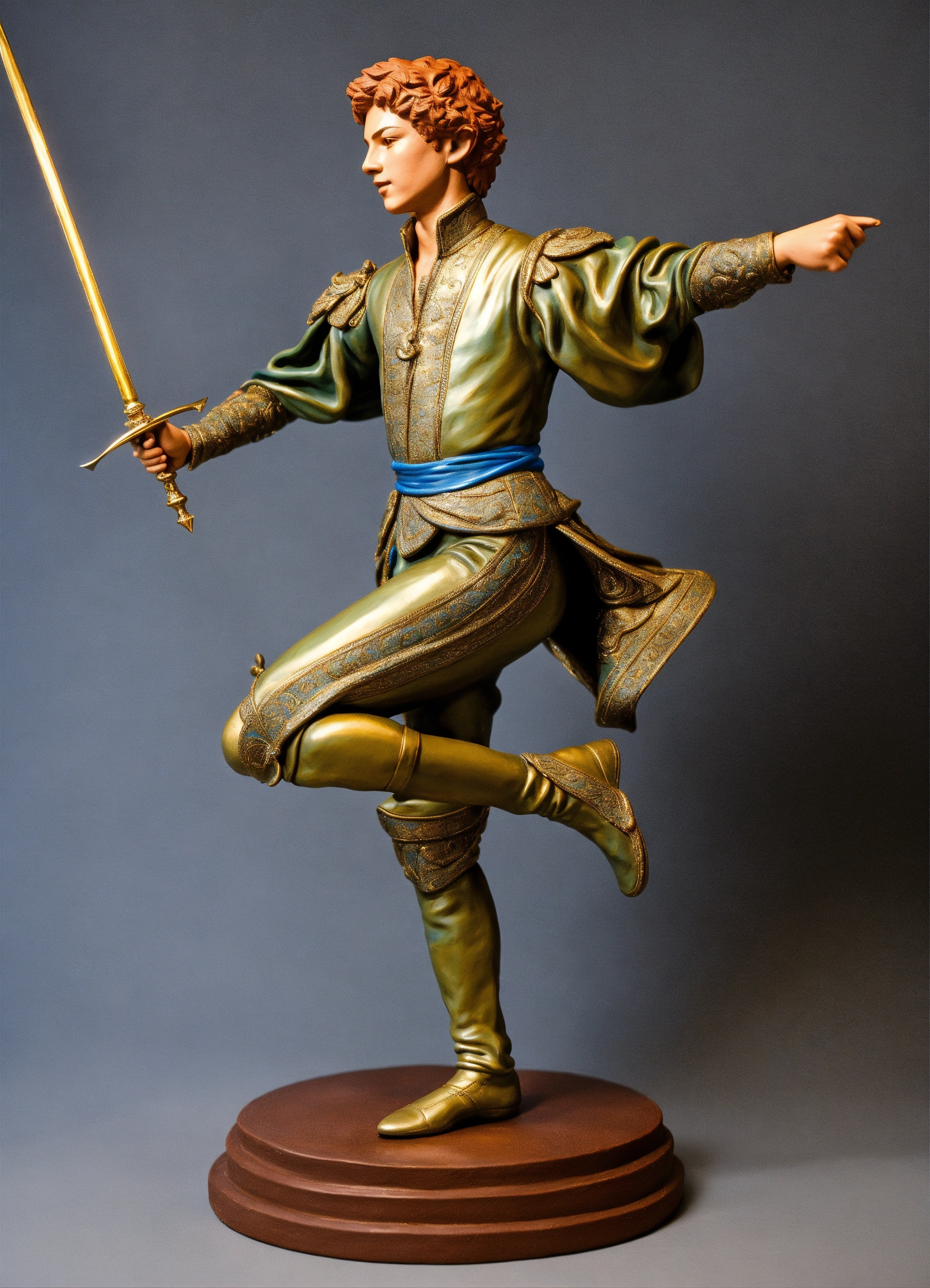 Lexica - A realistic lifelike painted lifesized clay sculpture of a ...