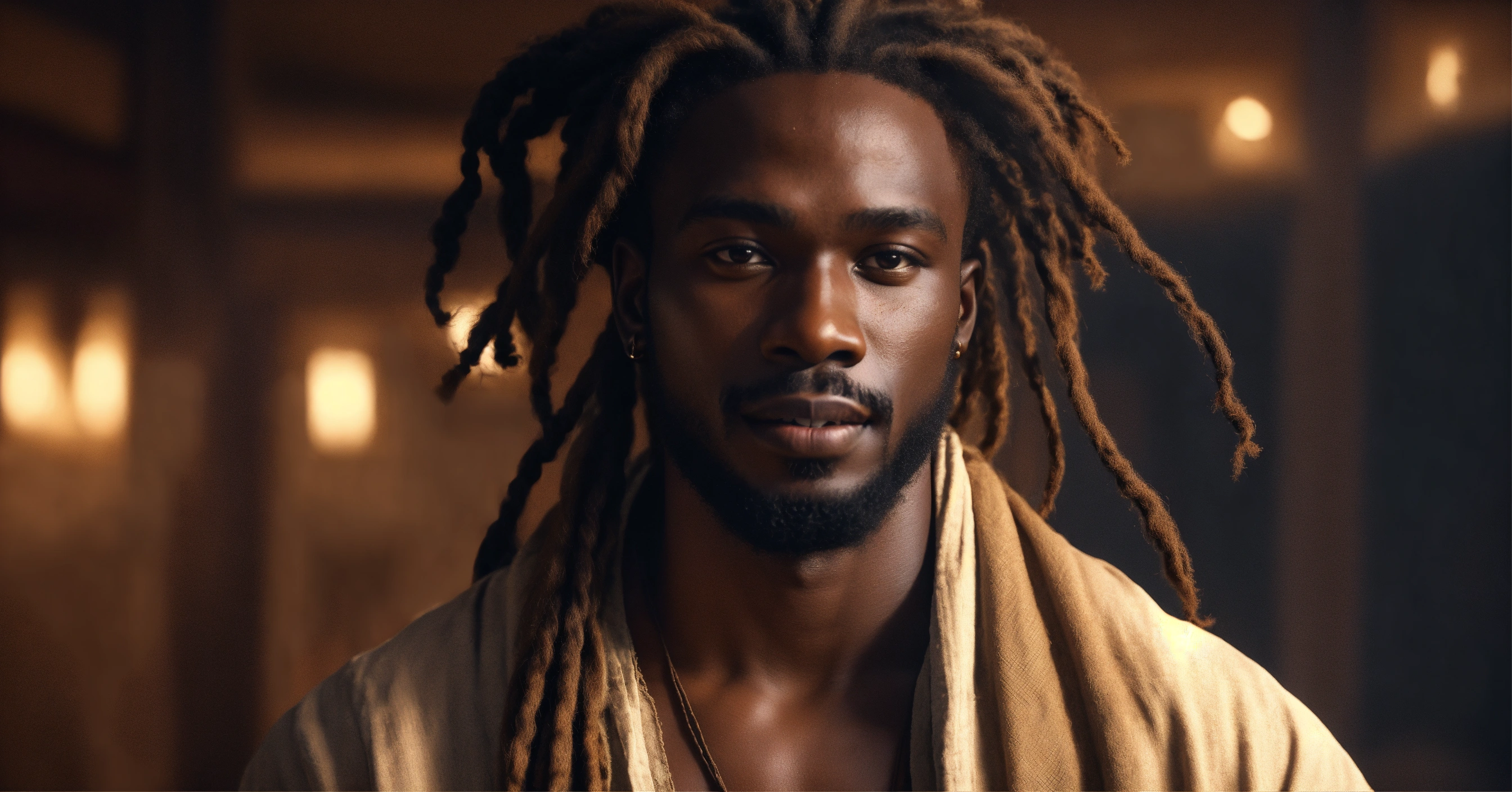 Lexica - Illustrate a view of a young handsome, strong, broad ...