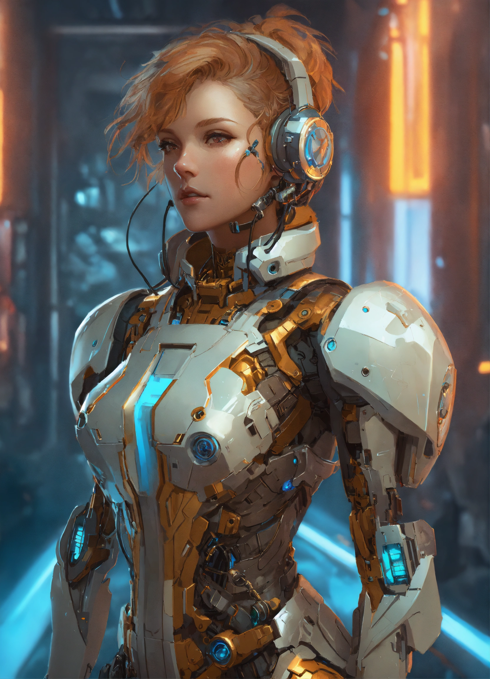 Lexica - A full portrait of a cyborg scientist, intricate, elegant ...