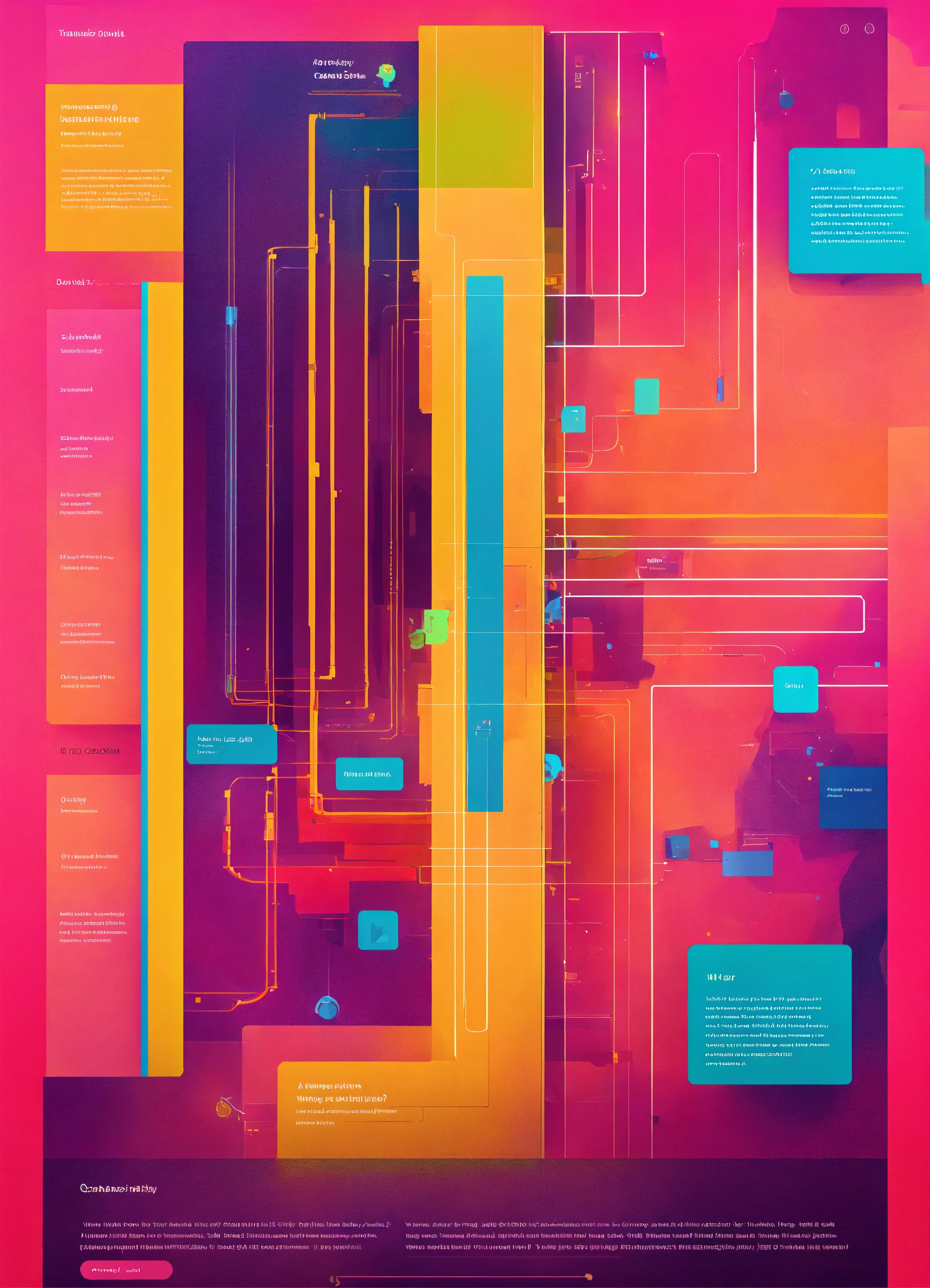 Lexica - Please generate a scrolling web layout with highlighted ...