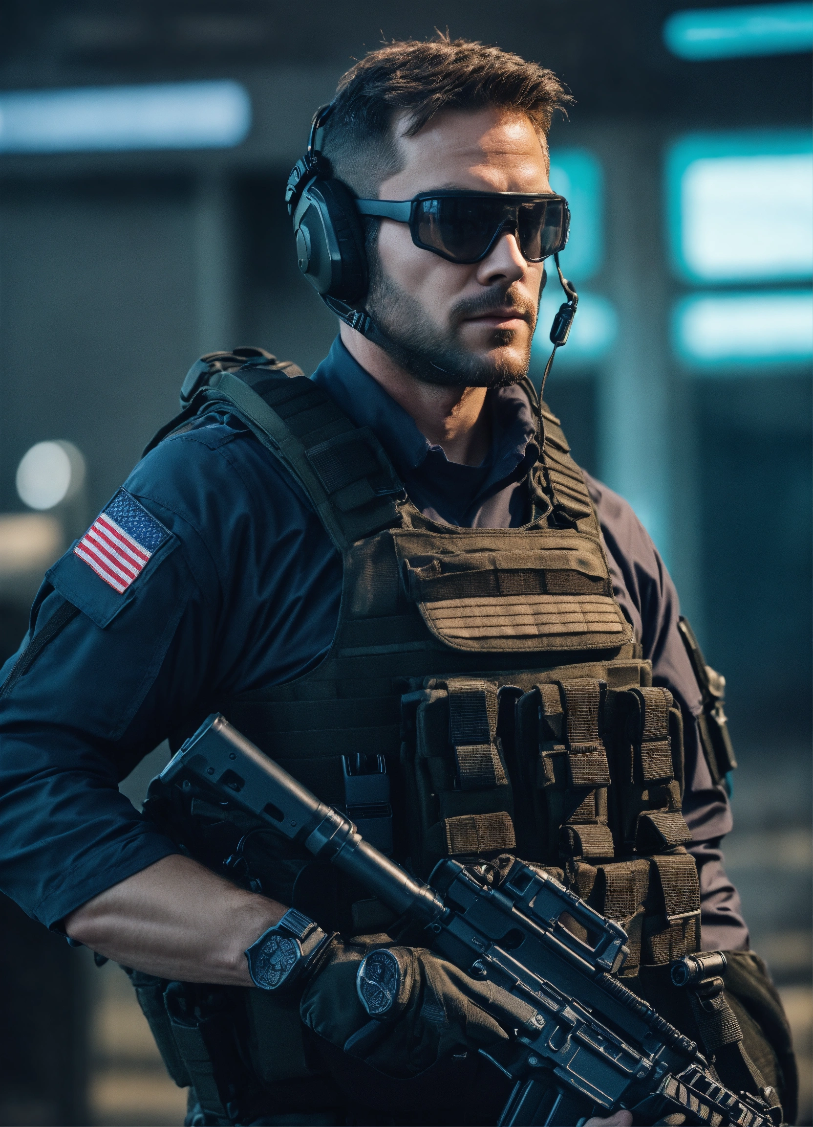Lexica - A male government agent wearing tactical gear who has Superspeed