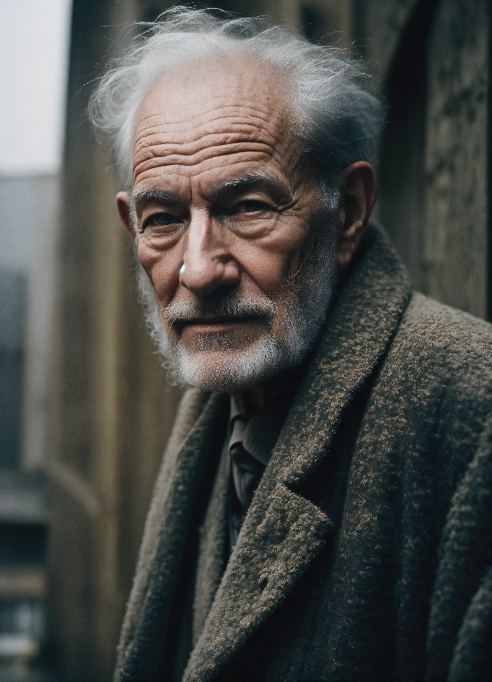 Lexica - Portrait of a very old man, ethereal dreamy foggy, photoshoot ...
