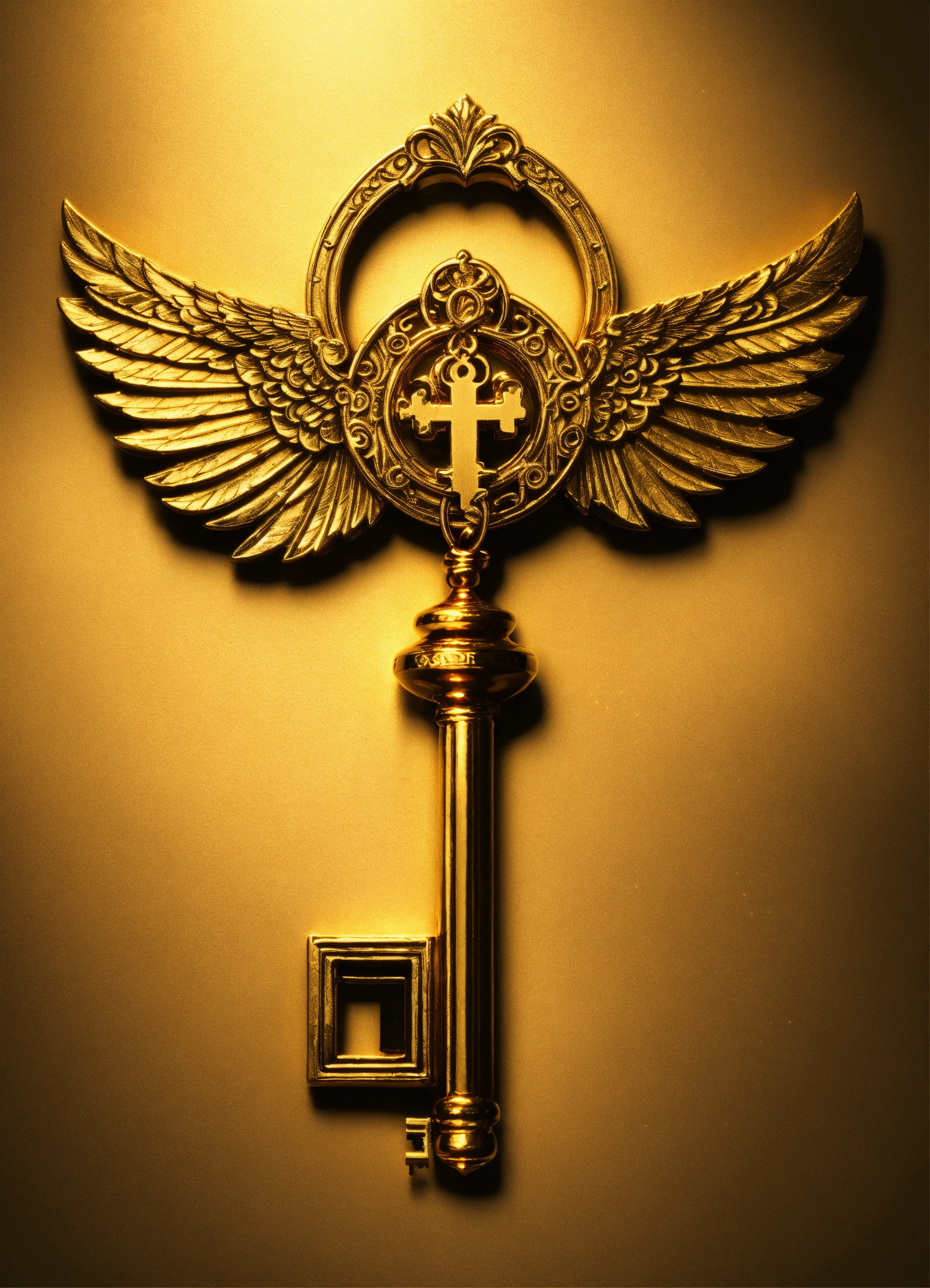 Lexica - Draw a golden winged key logo ,cinematik, 4k