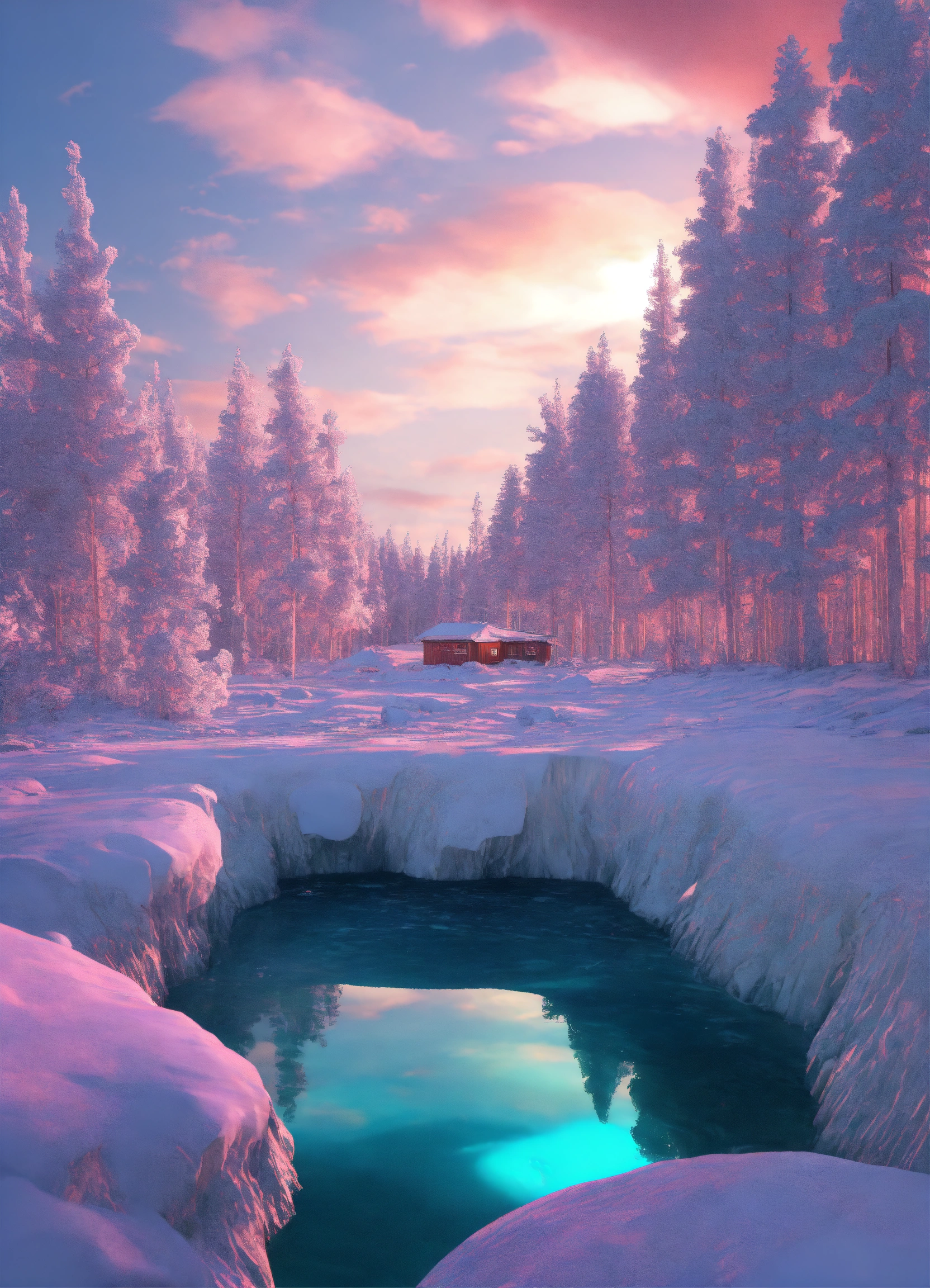 Lexica - The most trippy scene imaginable, in arctic tundra, complex ...