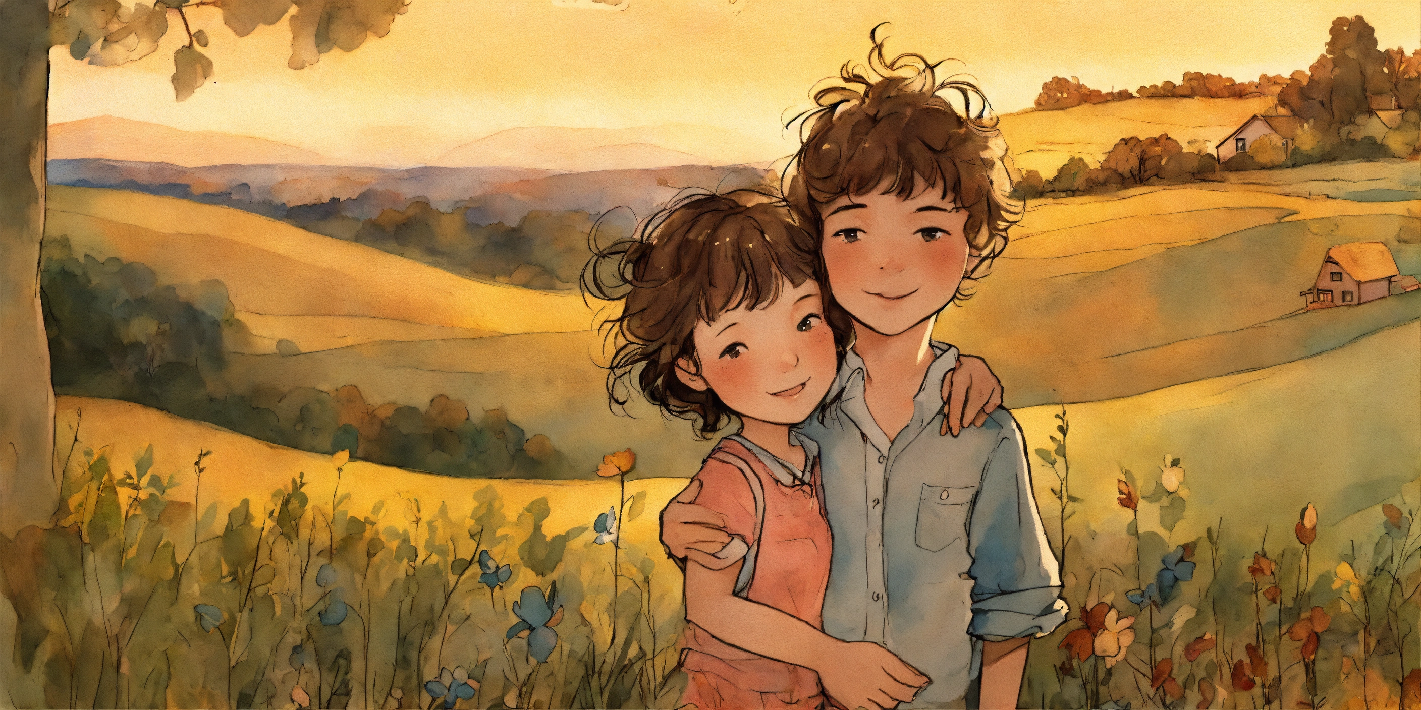 Lexica - Boy and girl friendship in the style of Australian illustrator ...