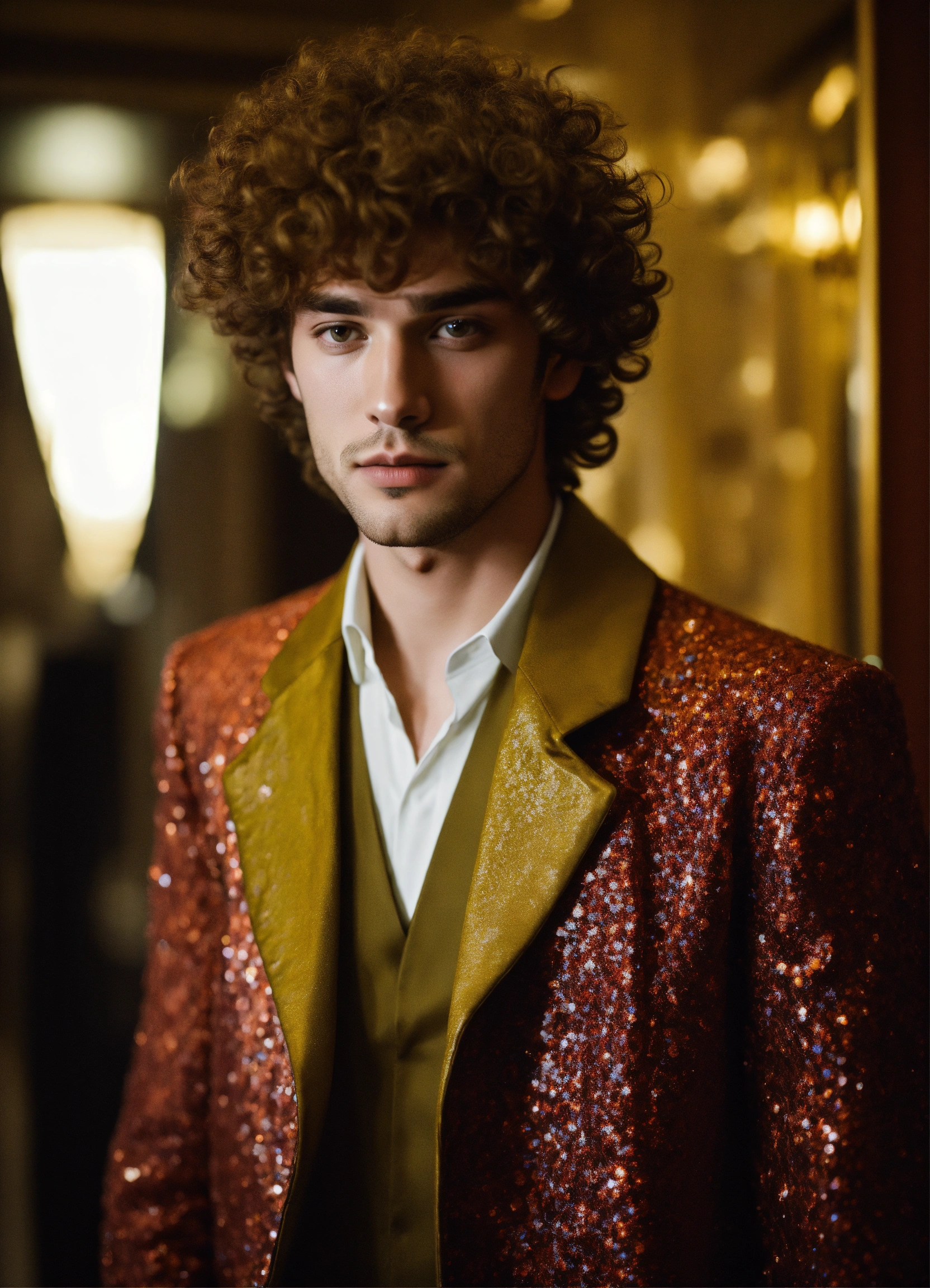 Lexica - Alien 25 year old male, curly hair. angular face, spotted skin ...