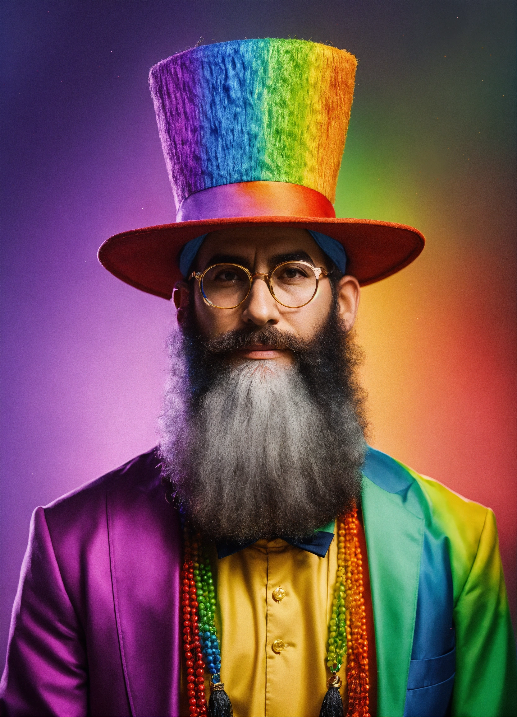 Lexica - Rainbow colored rabbi