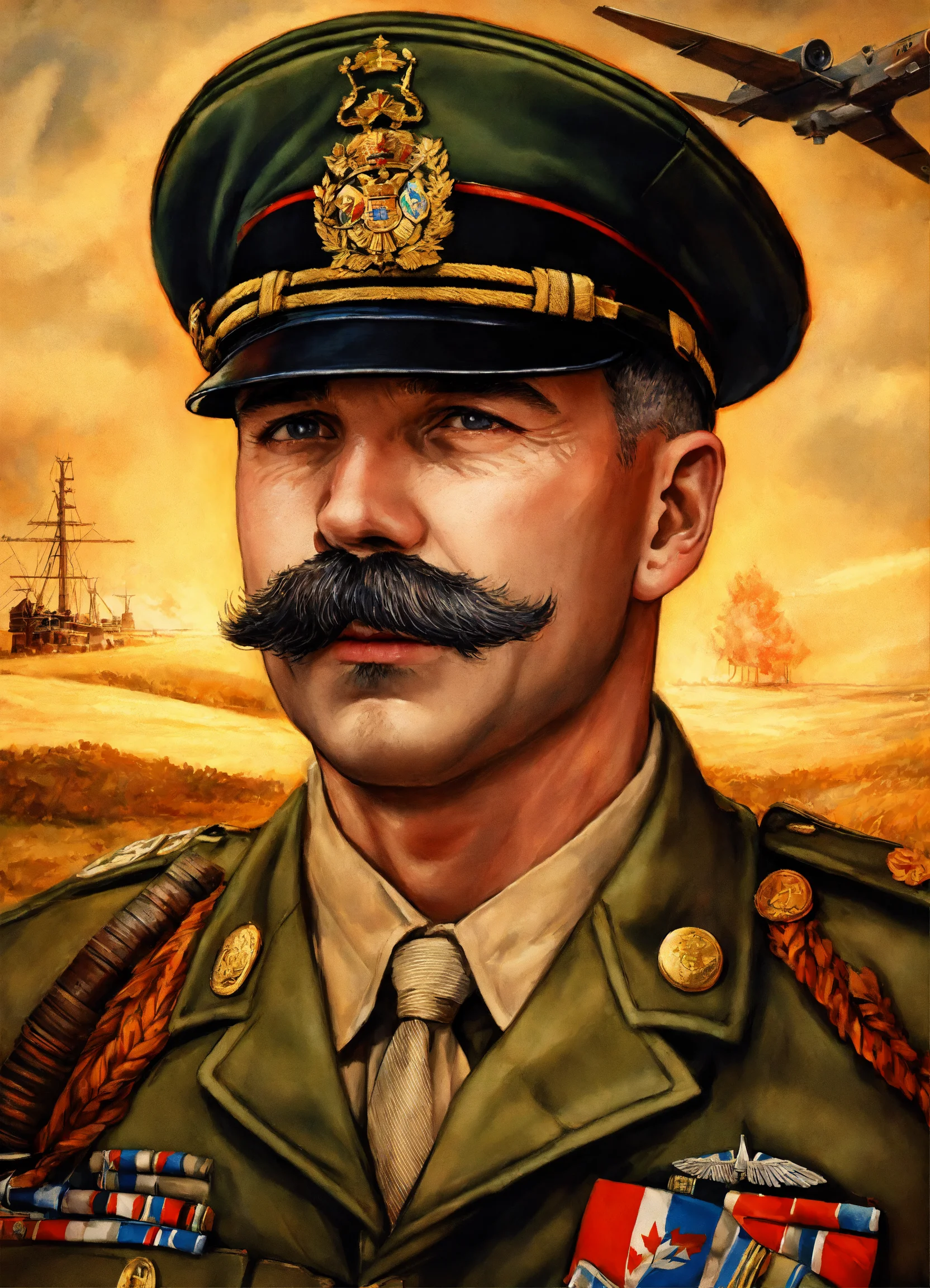 Lexica - A Canadian veteran with a Movember mustache, he wears the ...