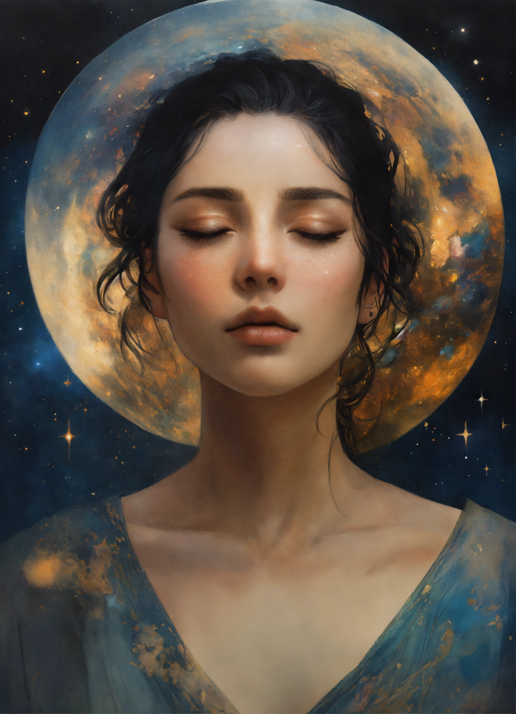 Lexica - The eye looks across a universe full of stars, galaxies and ...